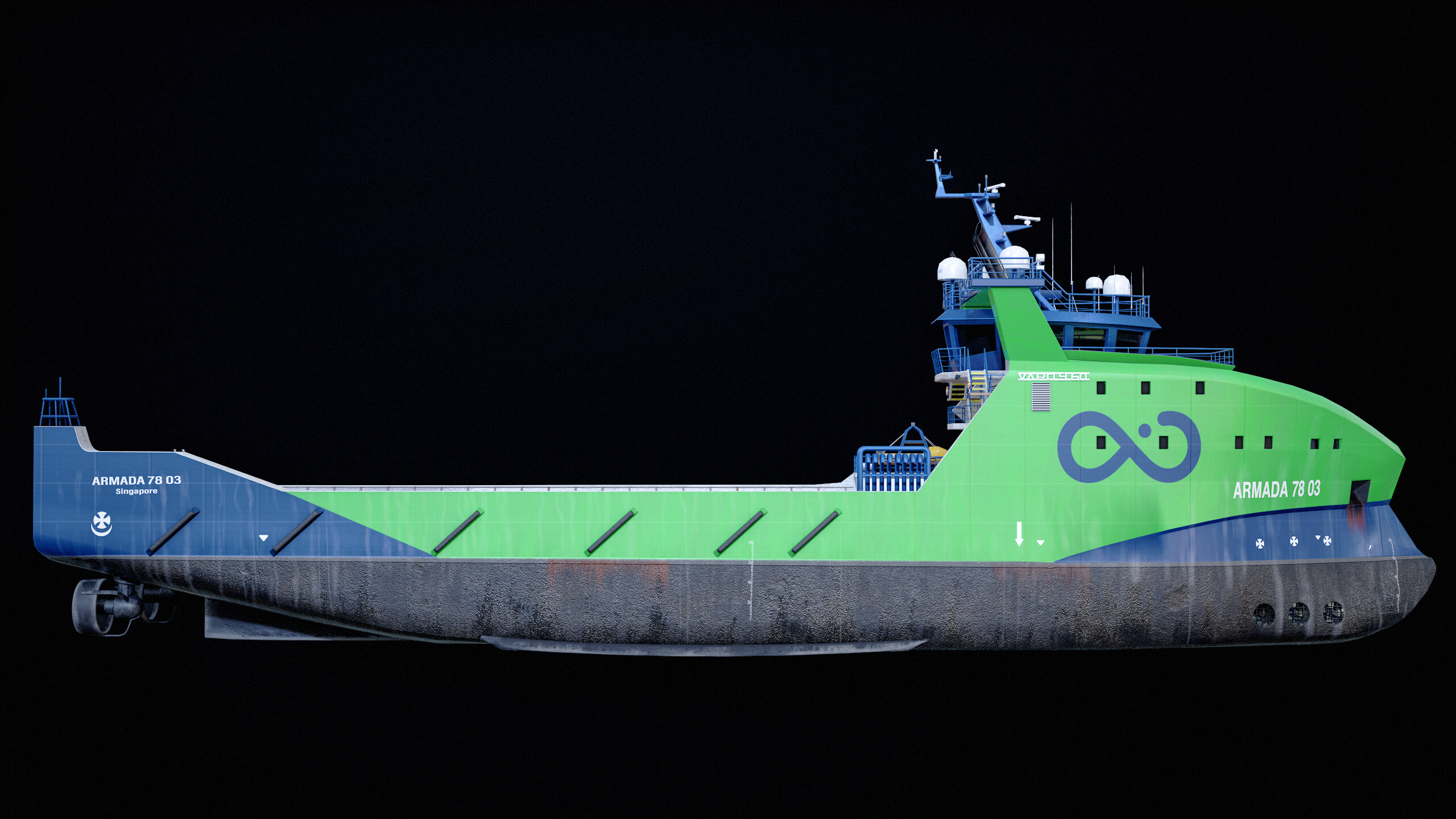 Multipurpose Vessel Usv Mothership Armada 7803 PBR - 3D Model by Locus ...