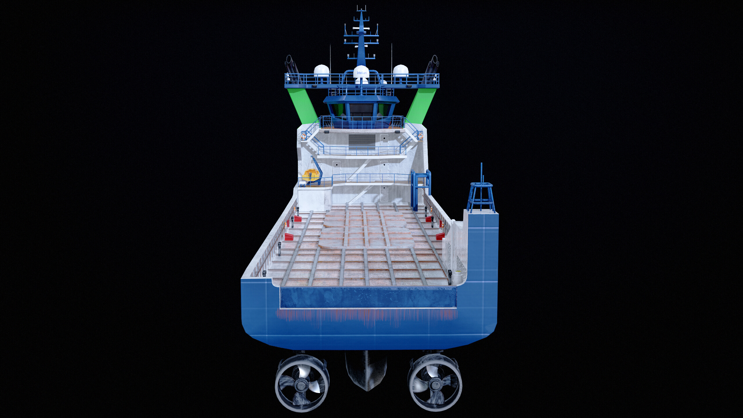 Multipurpose Vessel Usv Mothership Armada 7803 PBR - 3D Model by Locus ...