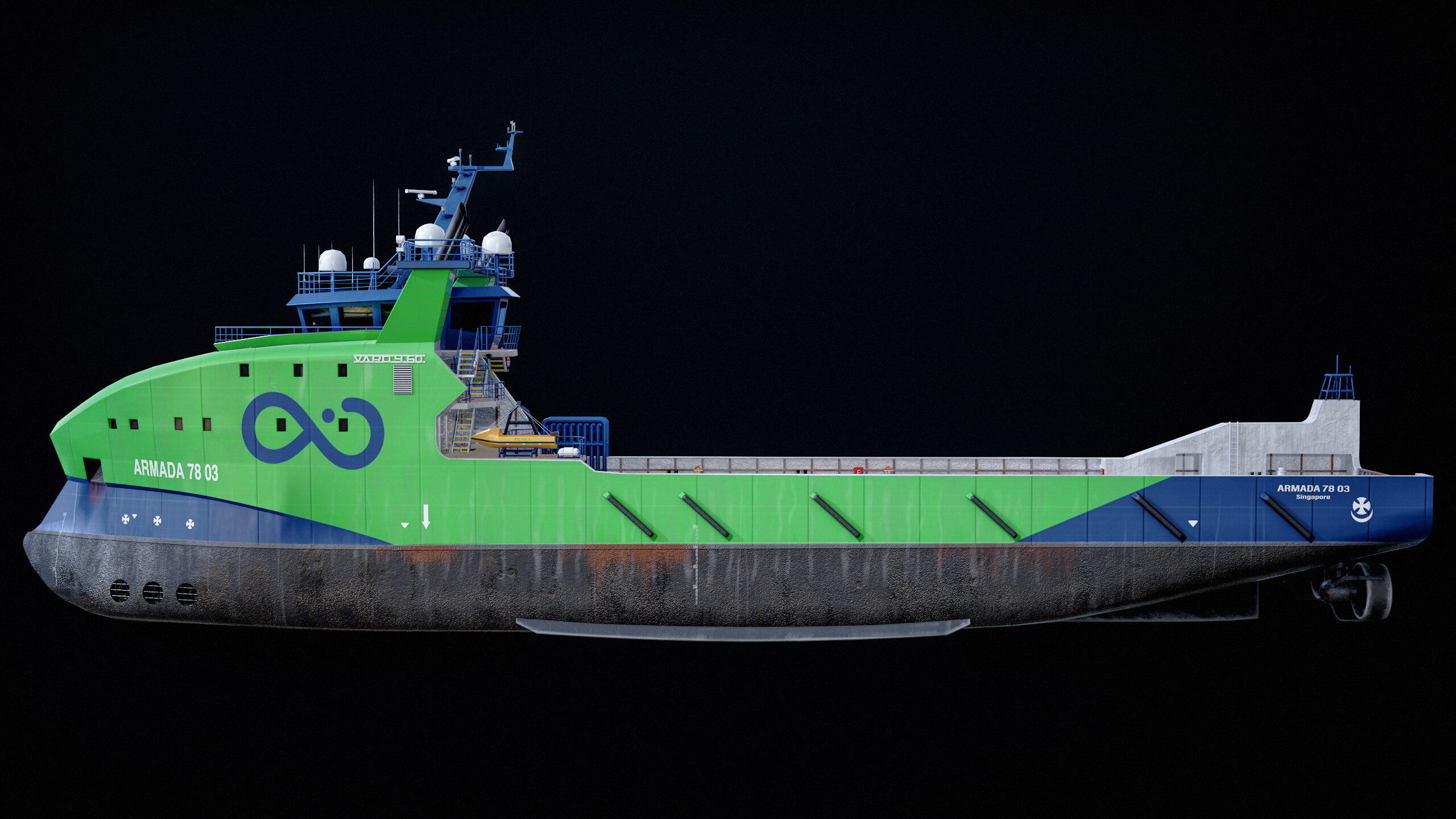 Multipurpose Vessel Usv Mothership Armada 7803 PBR - 3D Model by Locus ...