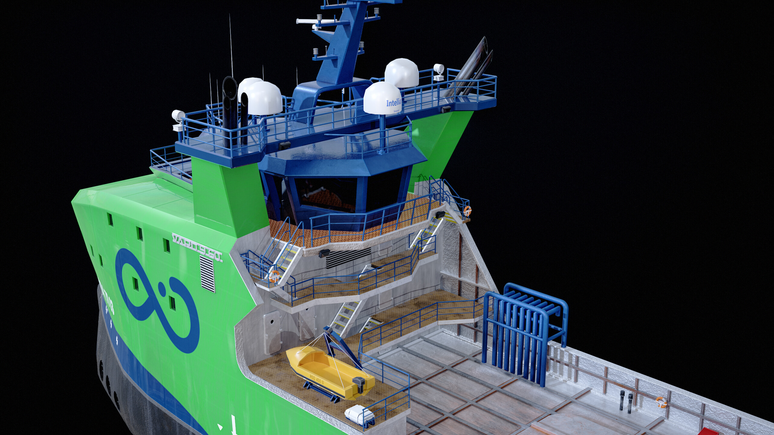 Multipurpose Vessel Usv Mothership Armada 7803 PBR - 3D Model by Locus ...