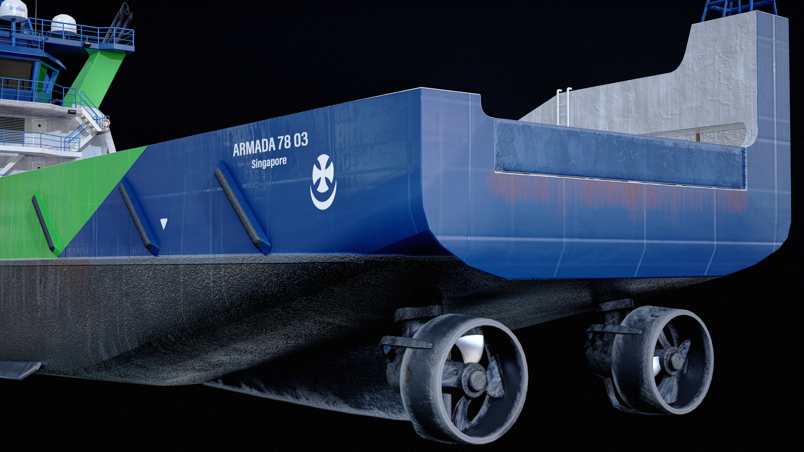 Multipurpose Vessel Usv Mothership Armada 7803 PBR - 3D Model by Locus ...