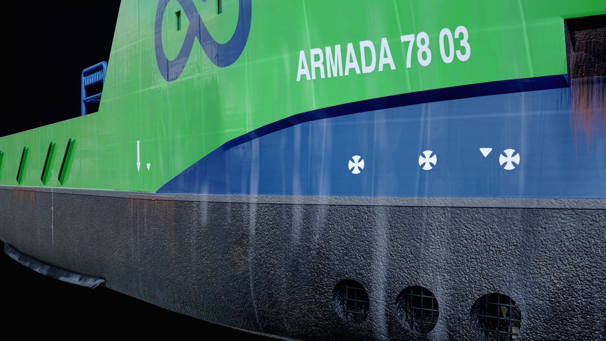 Multipurpose Vessel Usv Mothership Armada 7803 PBR - 3D Model by Locus ...