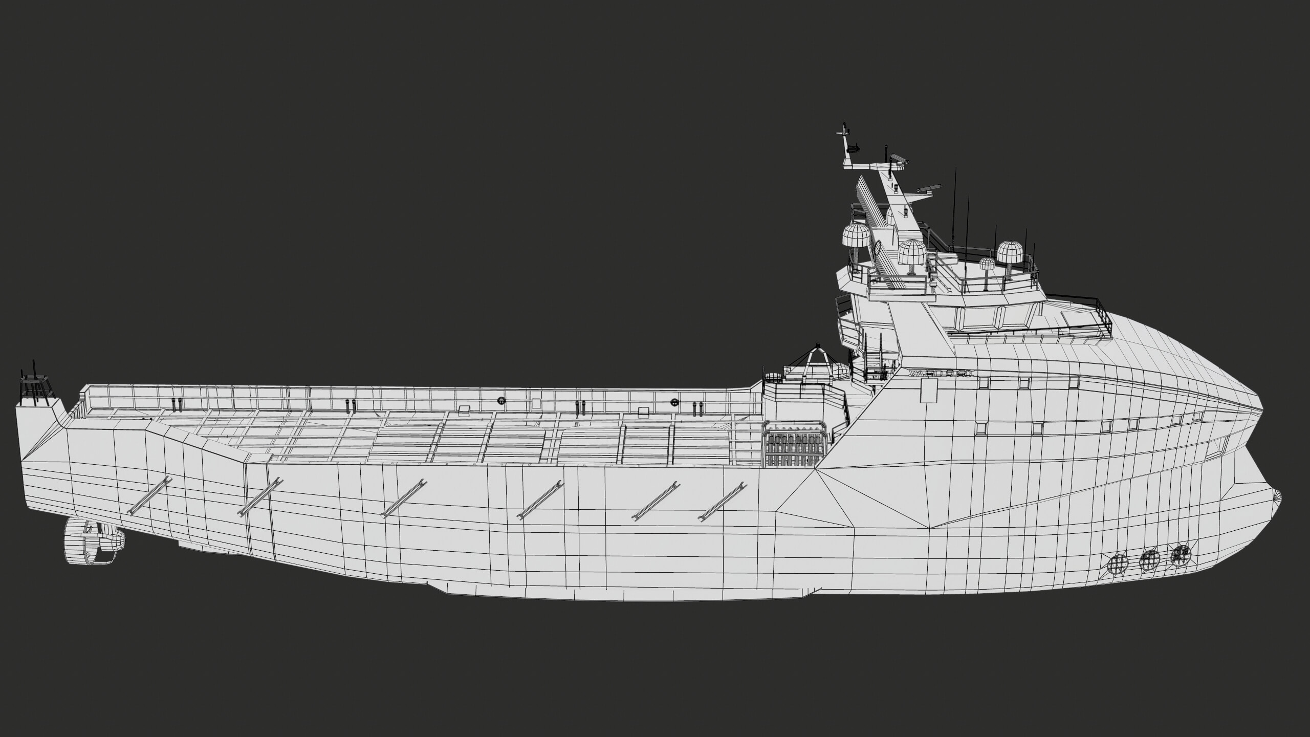Multipurpose Vessel Usv Mothership Armada 7803 PBR - 3D Model by Locus ...