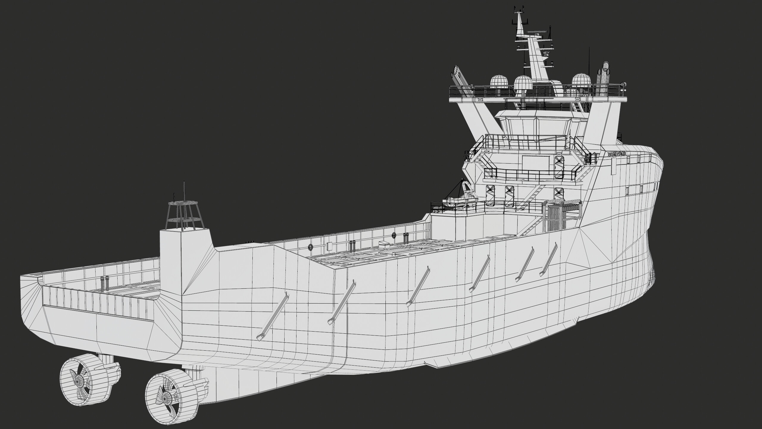 Multipurpose Vessel Usv Mothership Armada 7803 PBR - 3D Model by Locus ...