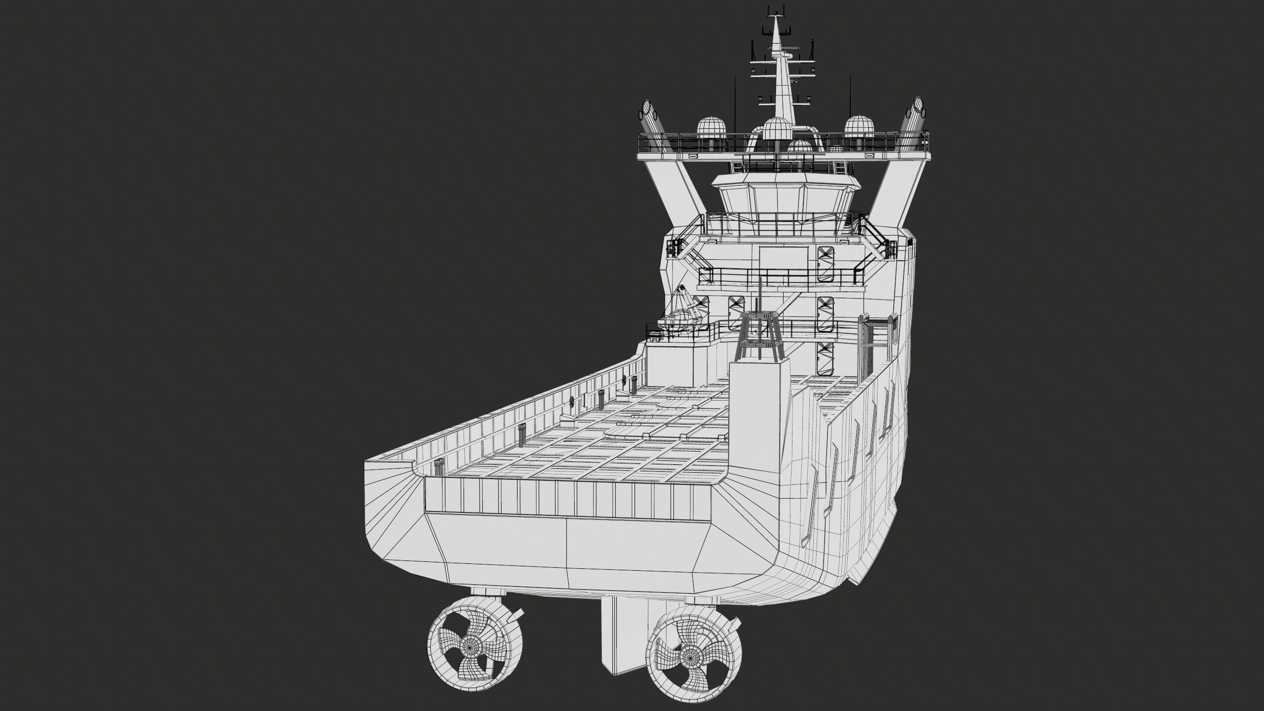 Multipurpose Vessel Usv Mothership Armada 7803 PBR - 3D Model by Locus ...