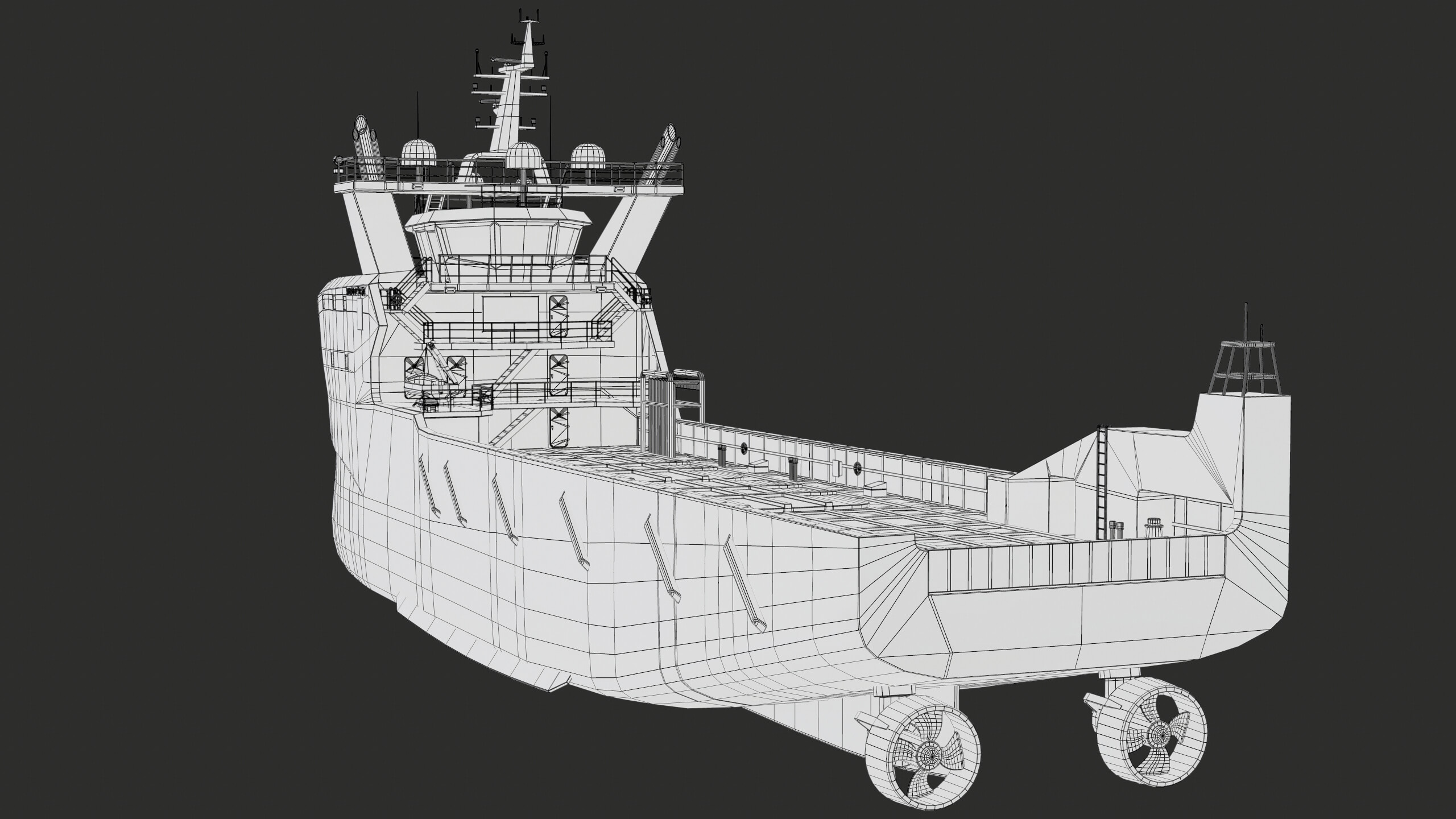 Multipurpose Vessel Usv Mothership Armada 7803 PBR - 3D Model by Locus ...
