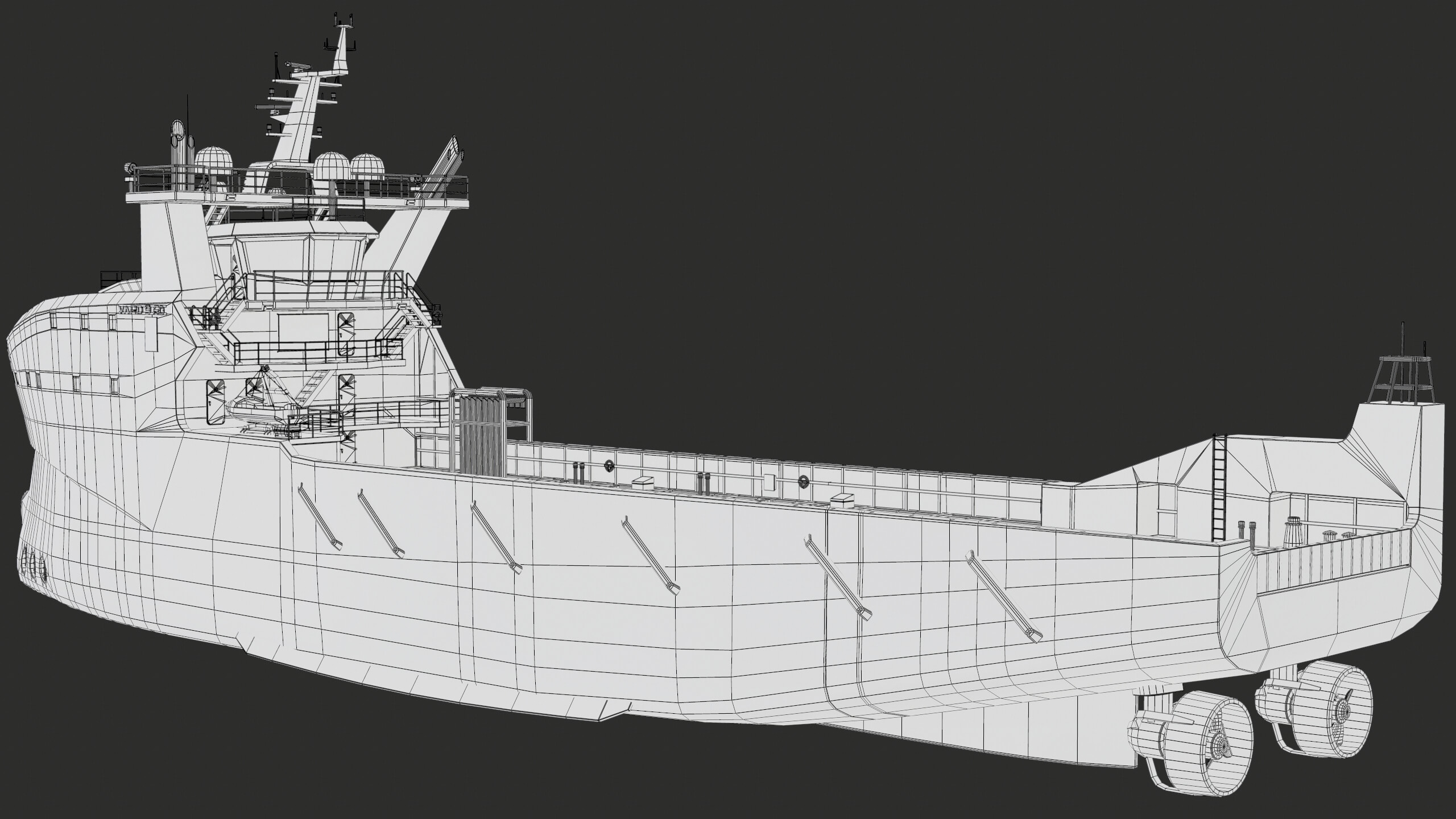 Multipurpose Vessel Usv Mothership Armada 7803 PBR - 3D Model by Locus ...