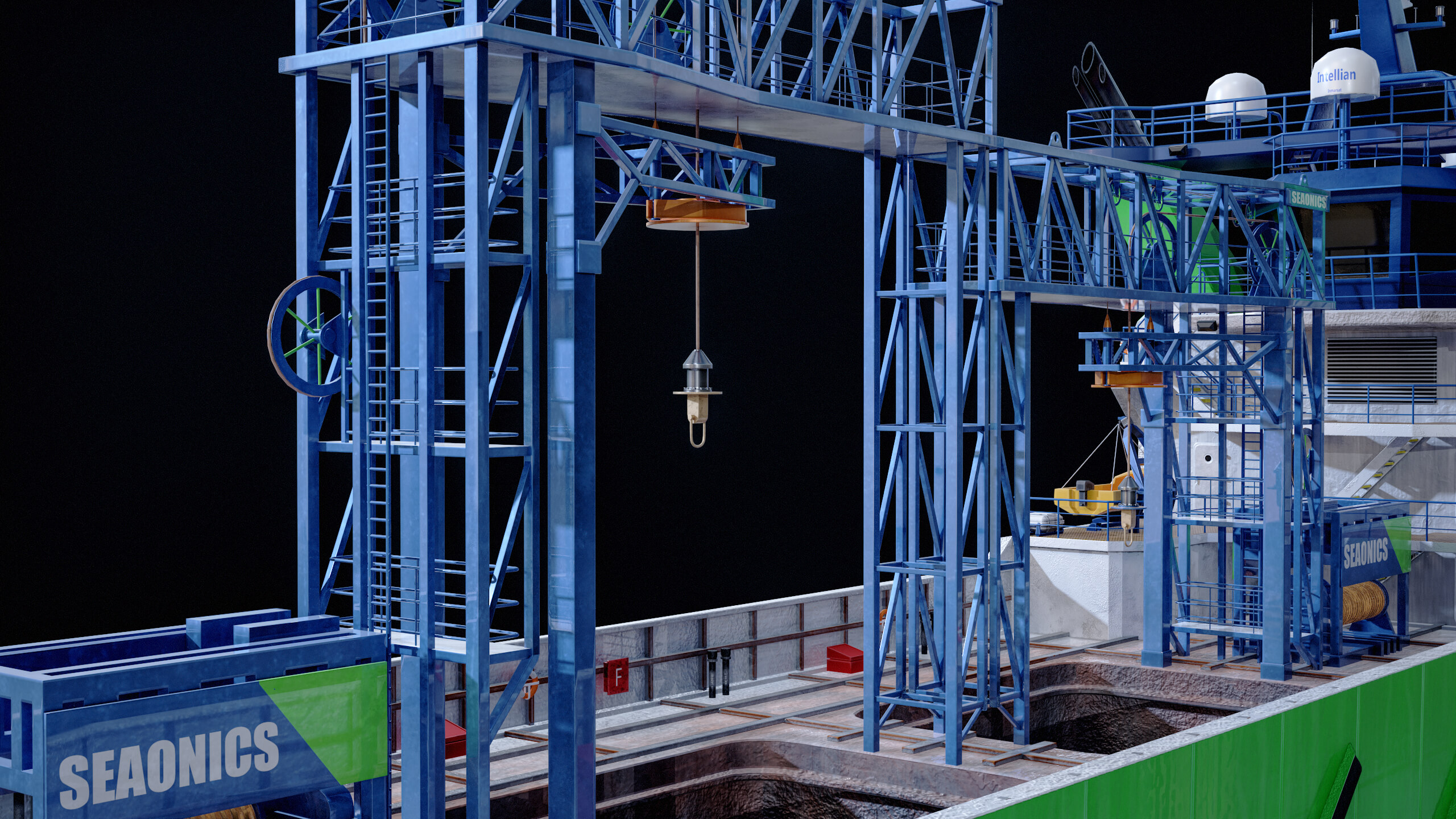 Multipurpose Vessel Usv Mothership Armada 7803 With Cranes - 3D Model ...