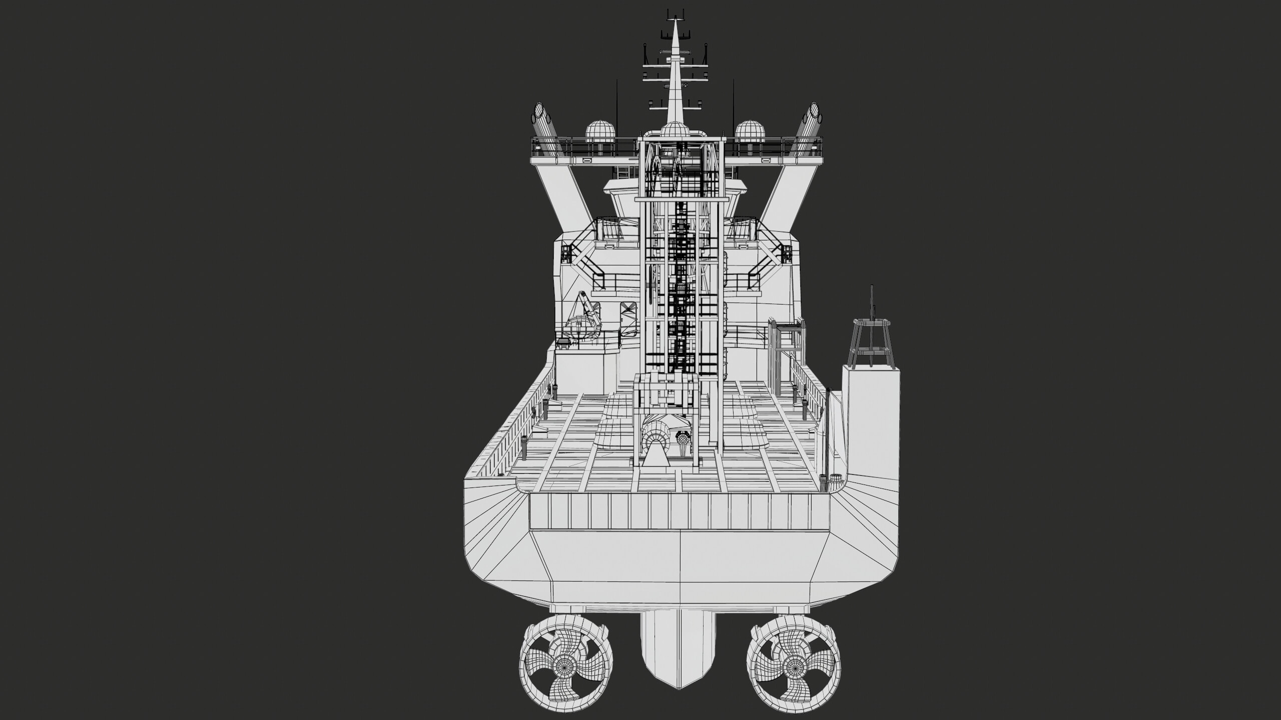 Multipurpose Vessel Usv Mothership Armada 7803 With Cranes - 3D Model by Locus Models