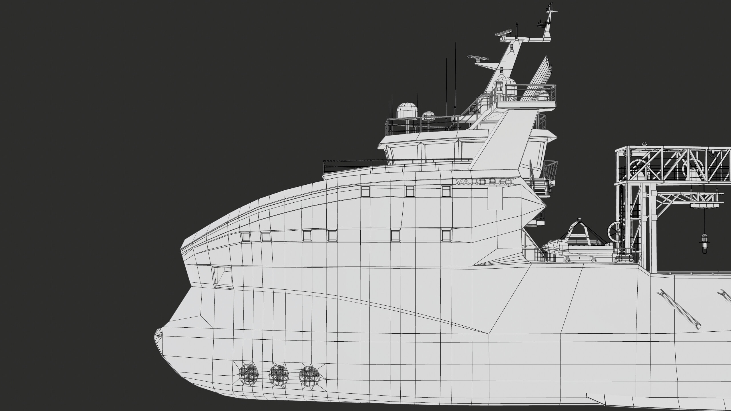 Multipurpose Vessel Usv Mothership Armada 7803 With Cranes - 3D Model ...