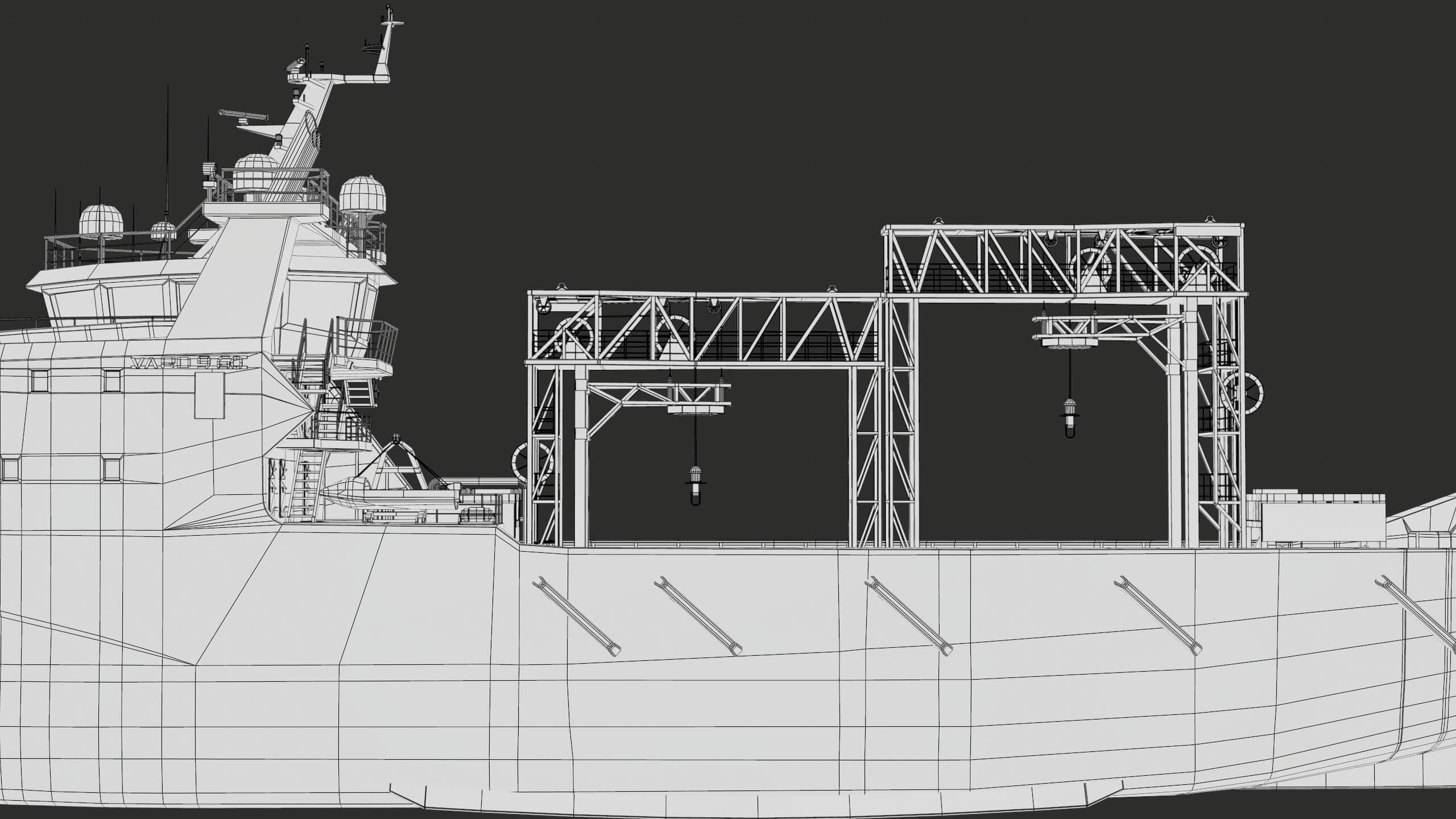 Multipurpose Vessel Usv Mothership Armada 7803 With Cranes - 3D Model ...