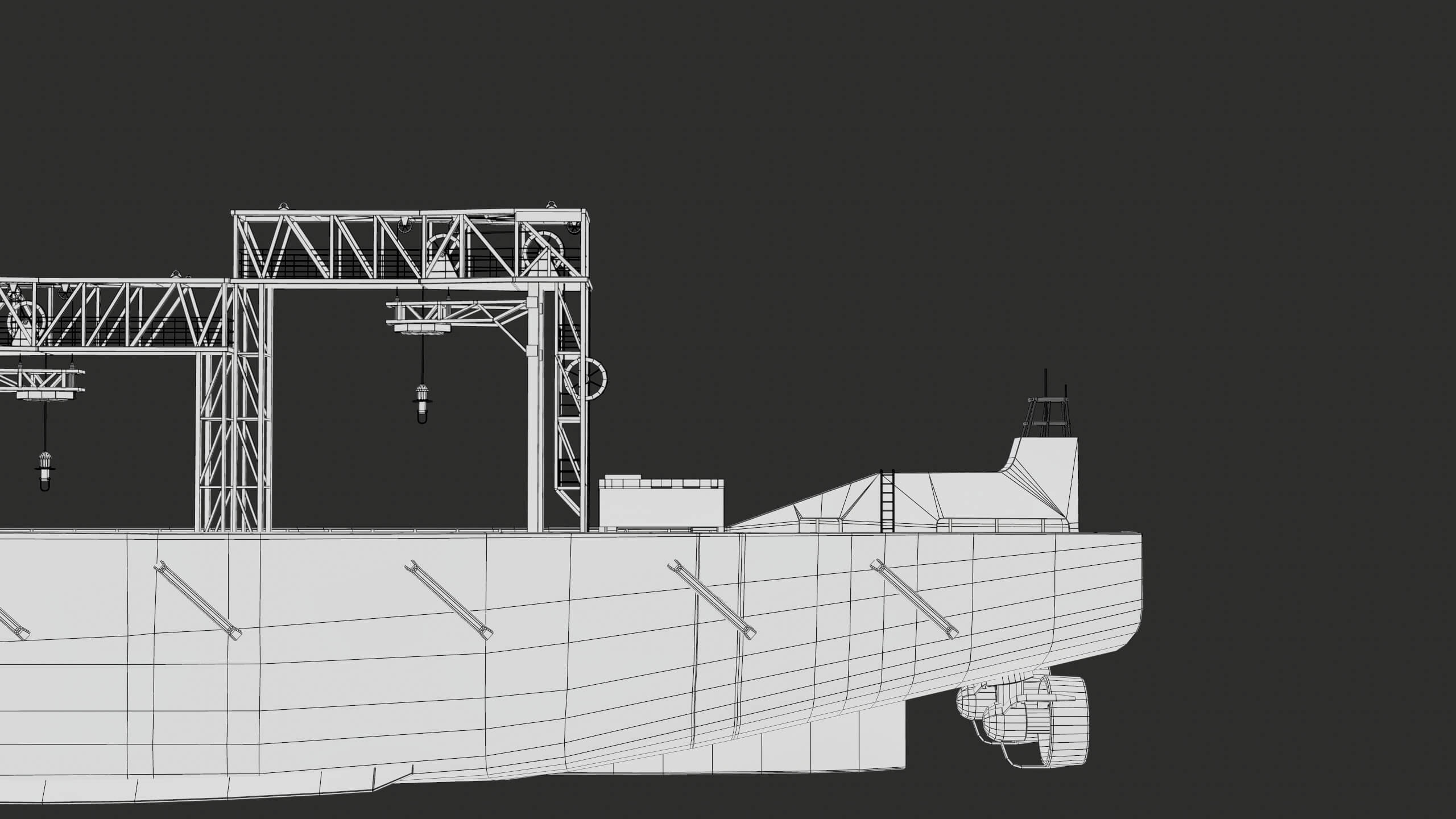 Multipurpose Vessel Usv Mothership Armada 7803 With Cranes - 3D Model ...