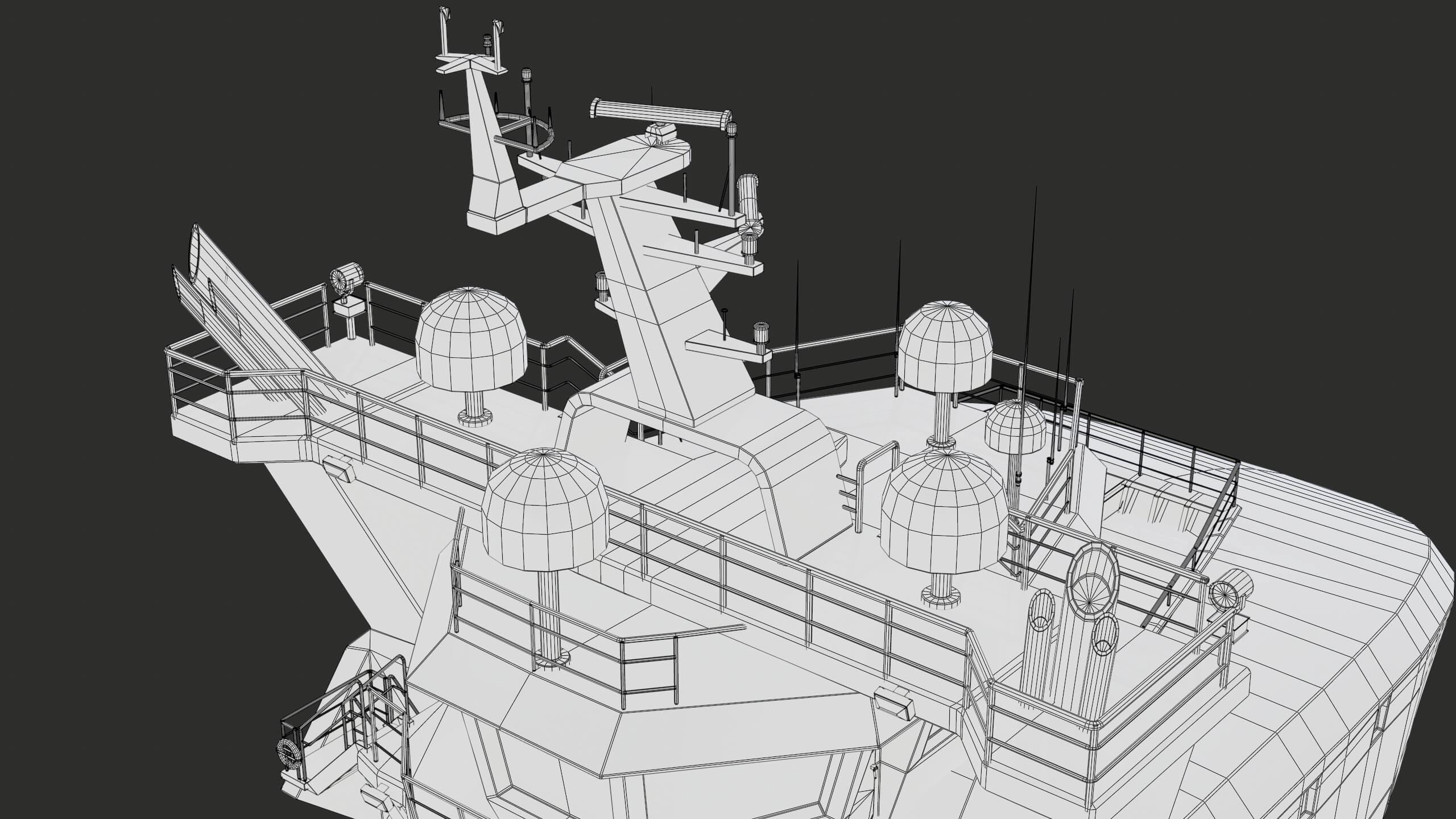 Multipurpose Vessel Usv Mothership Armada 7803 With Cranes - 3D Model by Locus Models