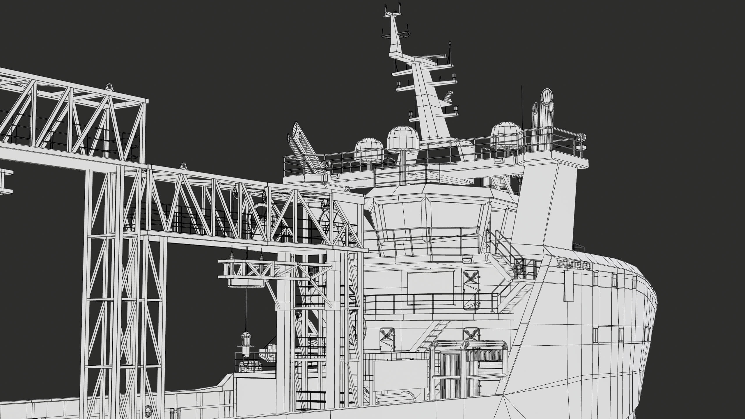 Multipurpose Vessel Usv Mothership Armada 7803 With Cranes - 3D Model by Locus Models