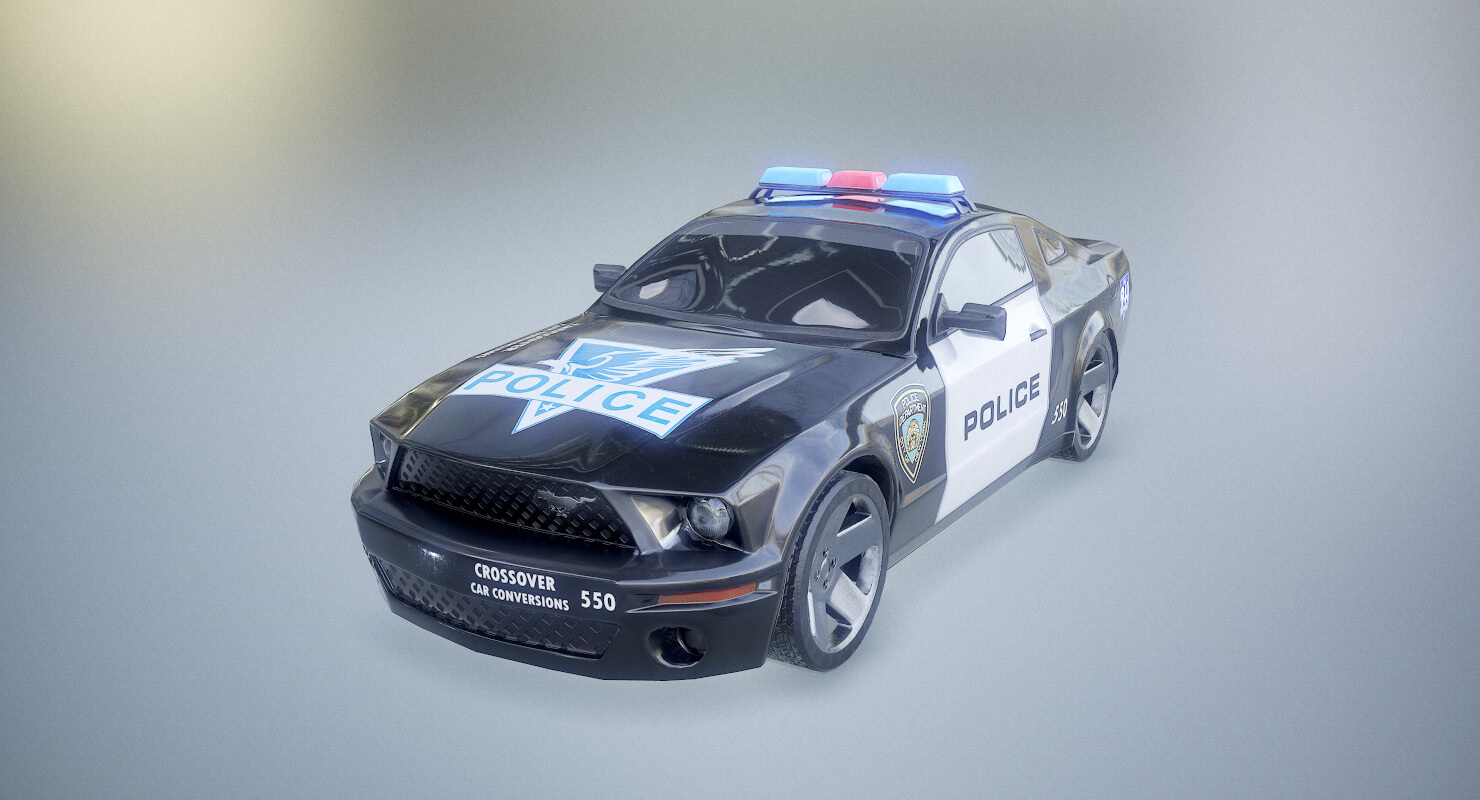 Police Car Game Ready PBR - 3D Model by Locus Models