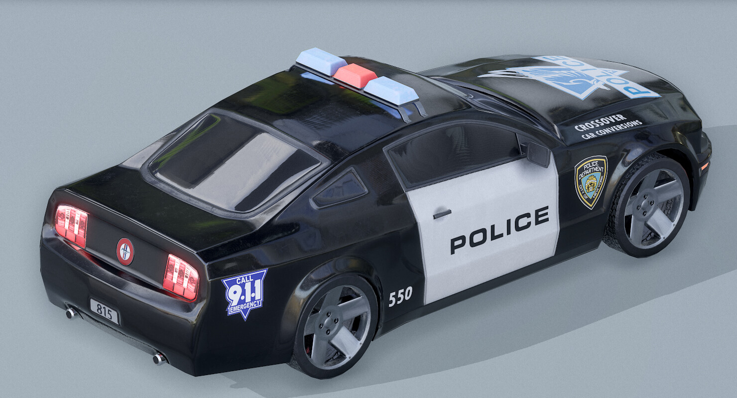 Police Car Game Ready PBR - 3D Model by Locus Models