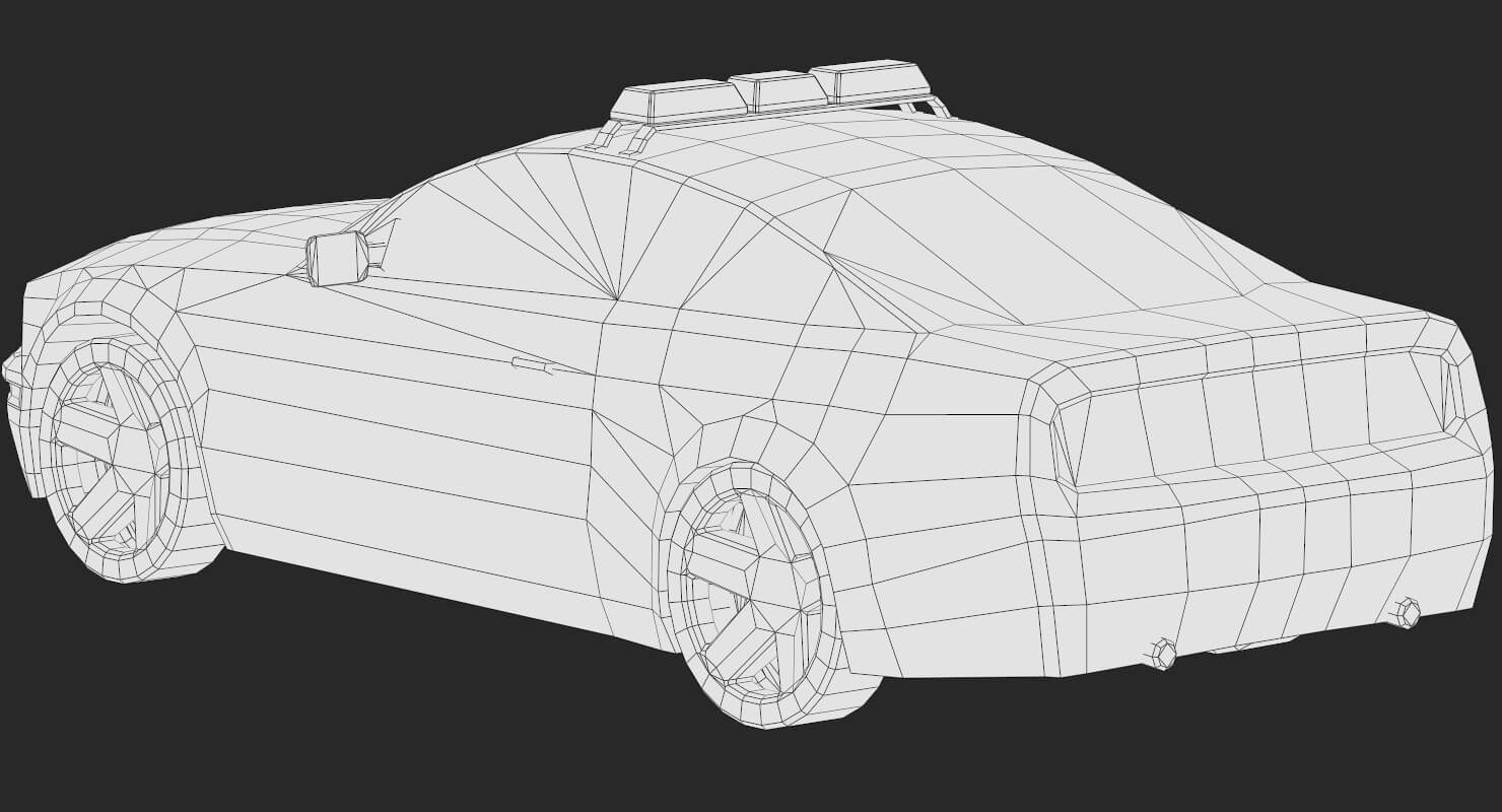 Police Car Game Ready PBR - 3D Model by Locus Models