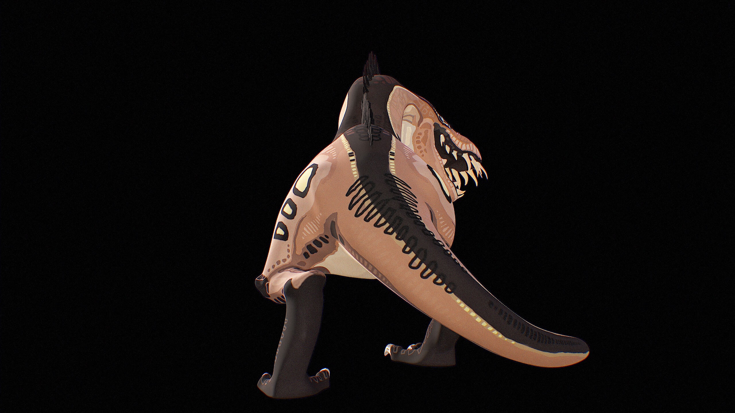 Rigged Alien Dinosaur Cartoon Game Ready - 3D Model by Locus Models