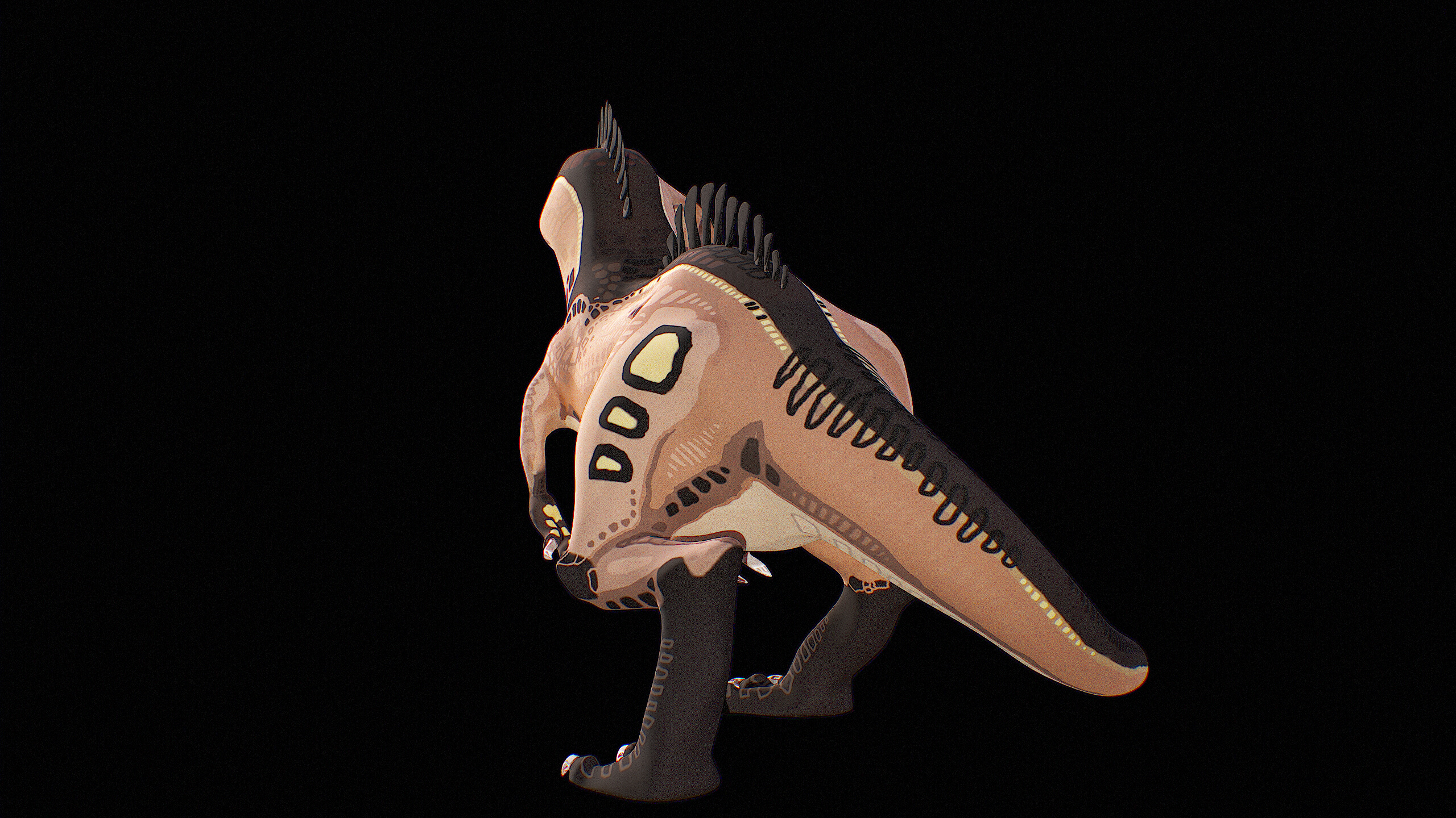 Rigged Alien Dinosaur Cartoon Game Ready - 3D Model by Locus Models