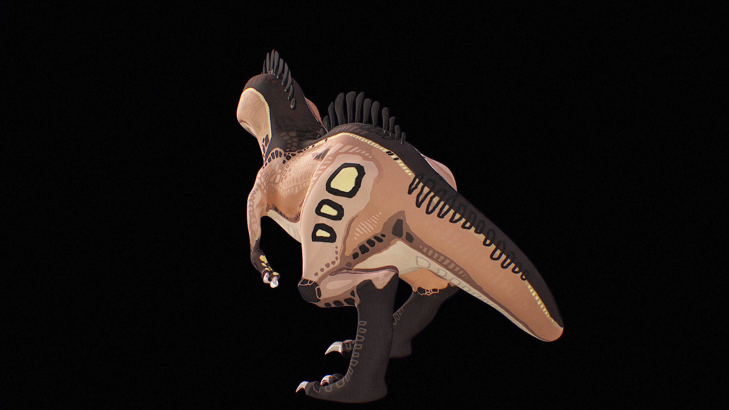 Rigged Alien Dinosaur Cartoon Game Ready - 3D Model by Locus Models