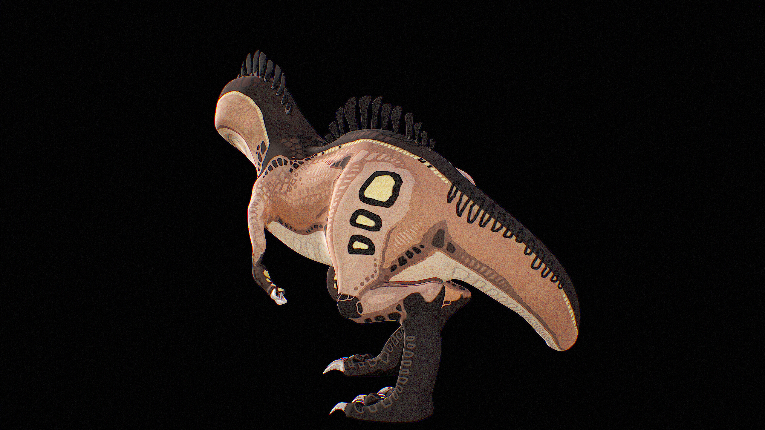 Rigged Alien Dinosaur Cartoon Game Ready - 3D Model by Locus Models