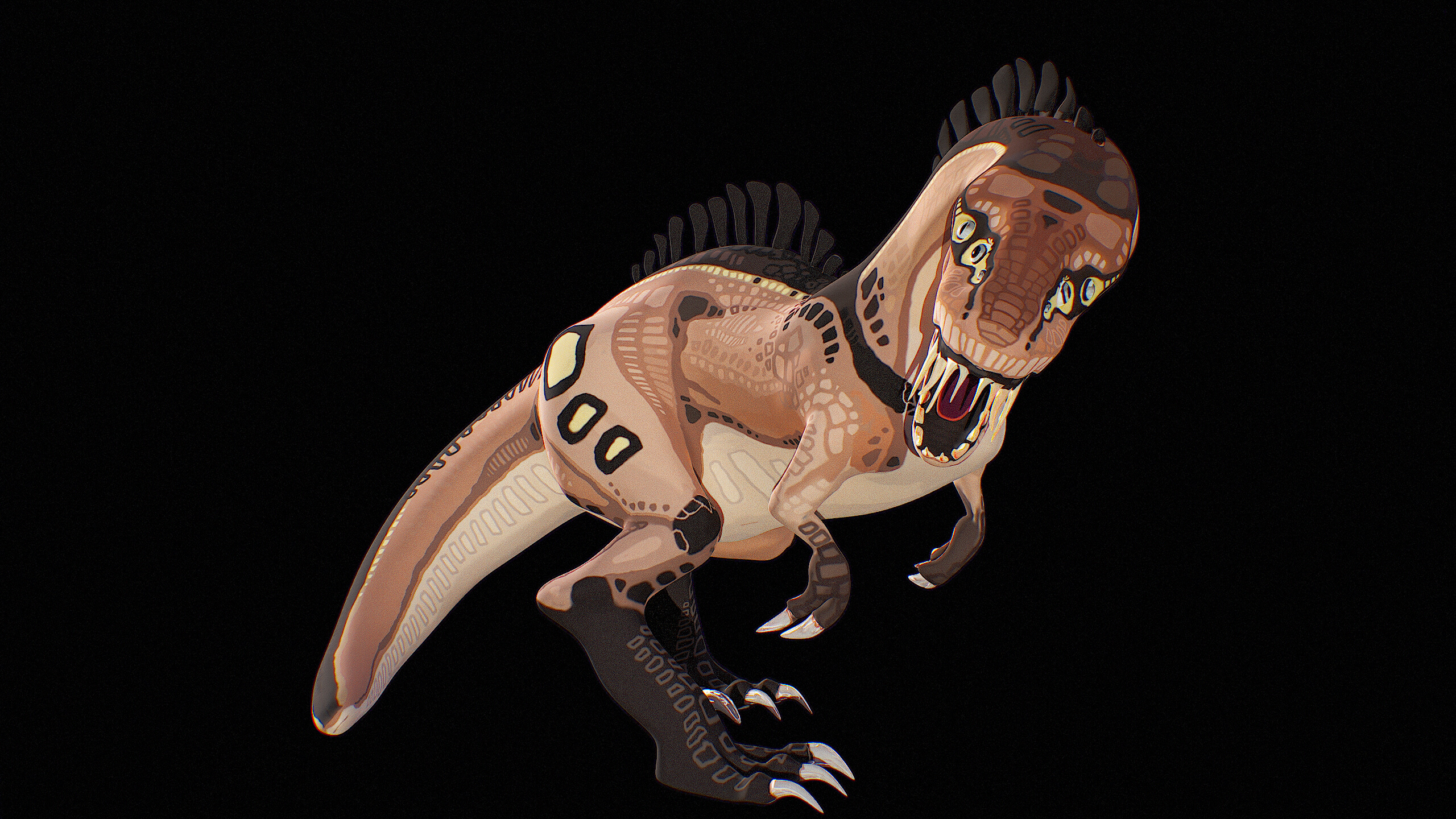 Rigged Alien Dinosaur Cartoon Game Ready - 3D Model by Locus Models
