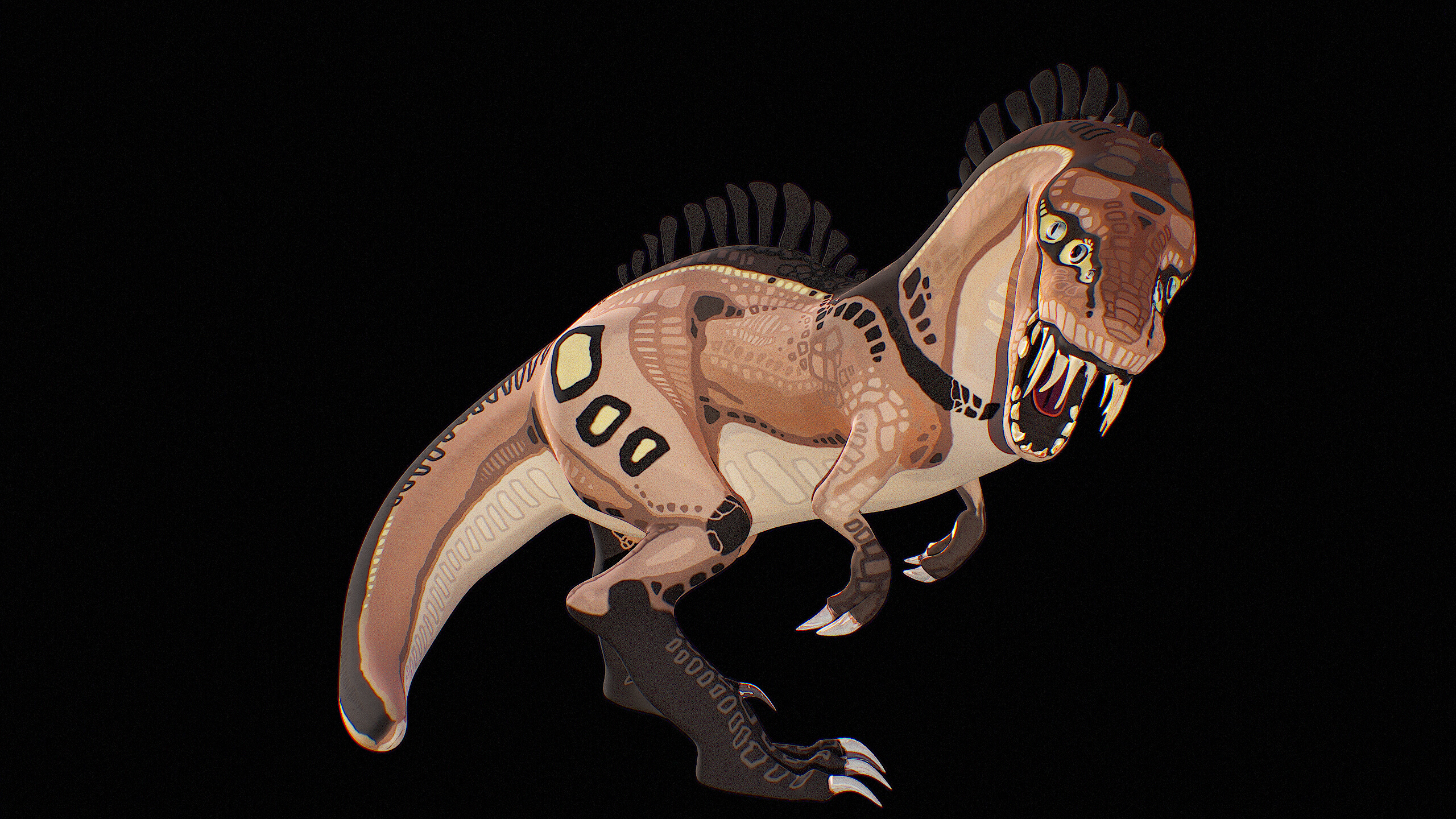 Rigged Alien Dinosaur Cartoon Game Ready - 3D Model by Locus Models