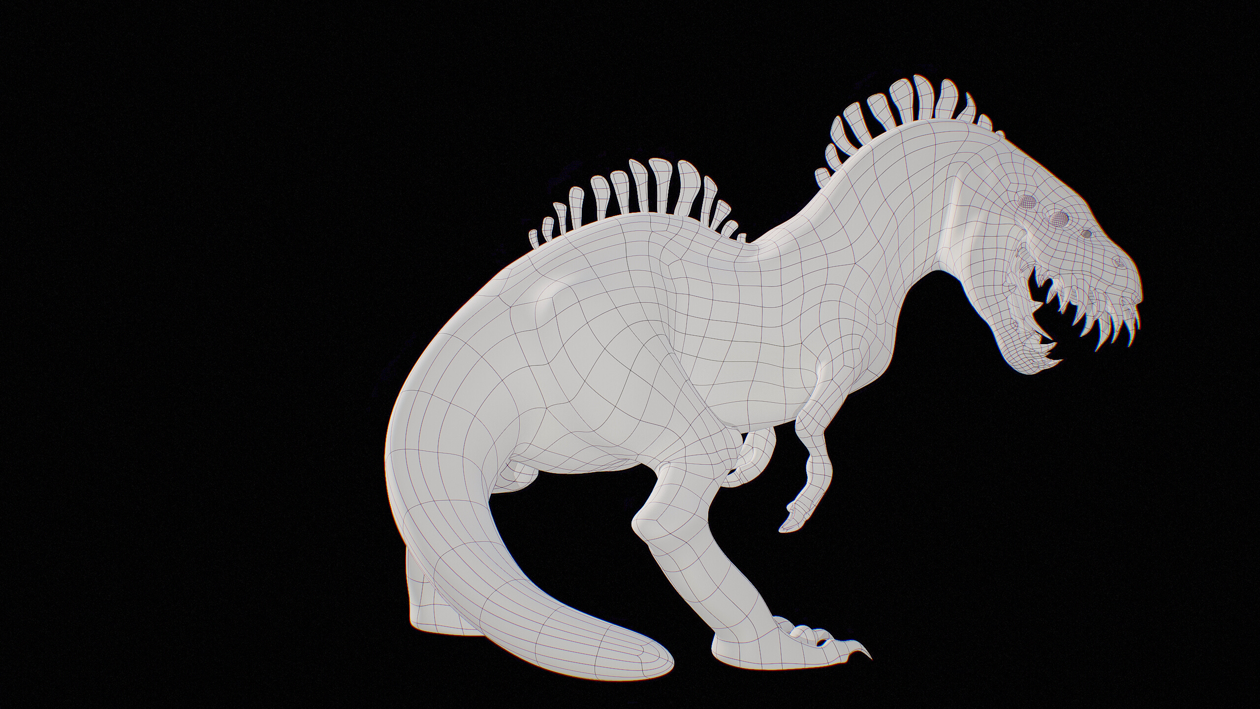 Rigged Alien Dinosaur Cartoon Game Ready - 3D Model by Locus Models