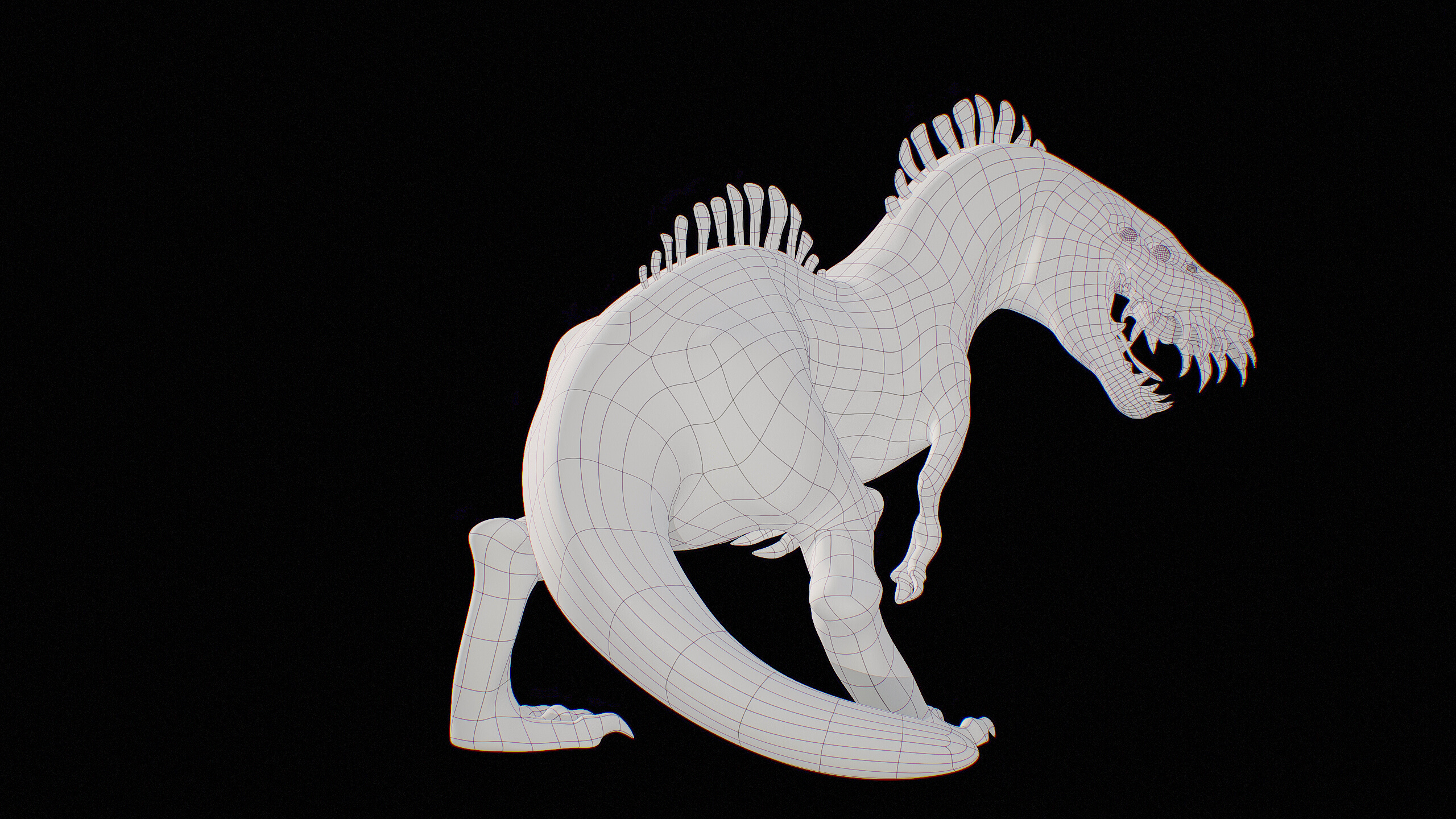 Rigged Alien Dinosaur Cartoon Game Ready - 3D Model by Locus Models