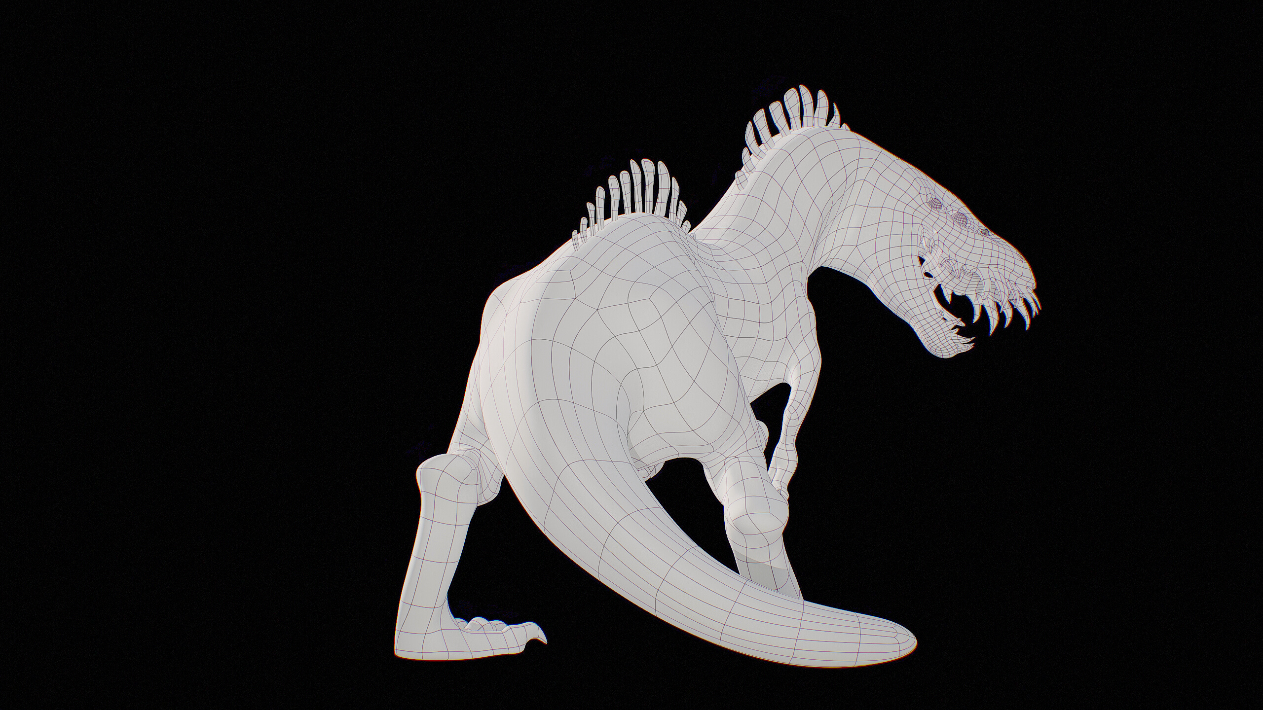 Rigged Alien Dinosaur Cartoon Game Ready - 3D Model by Locus Models