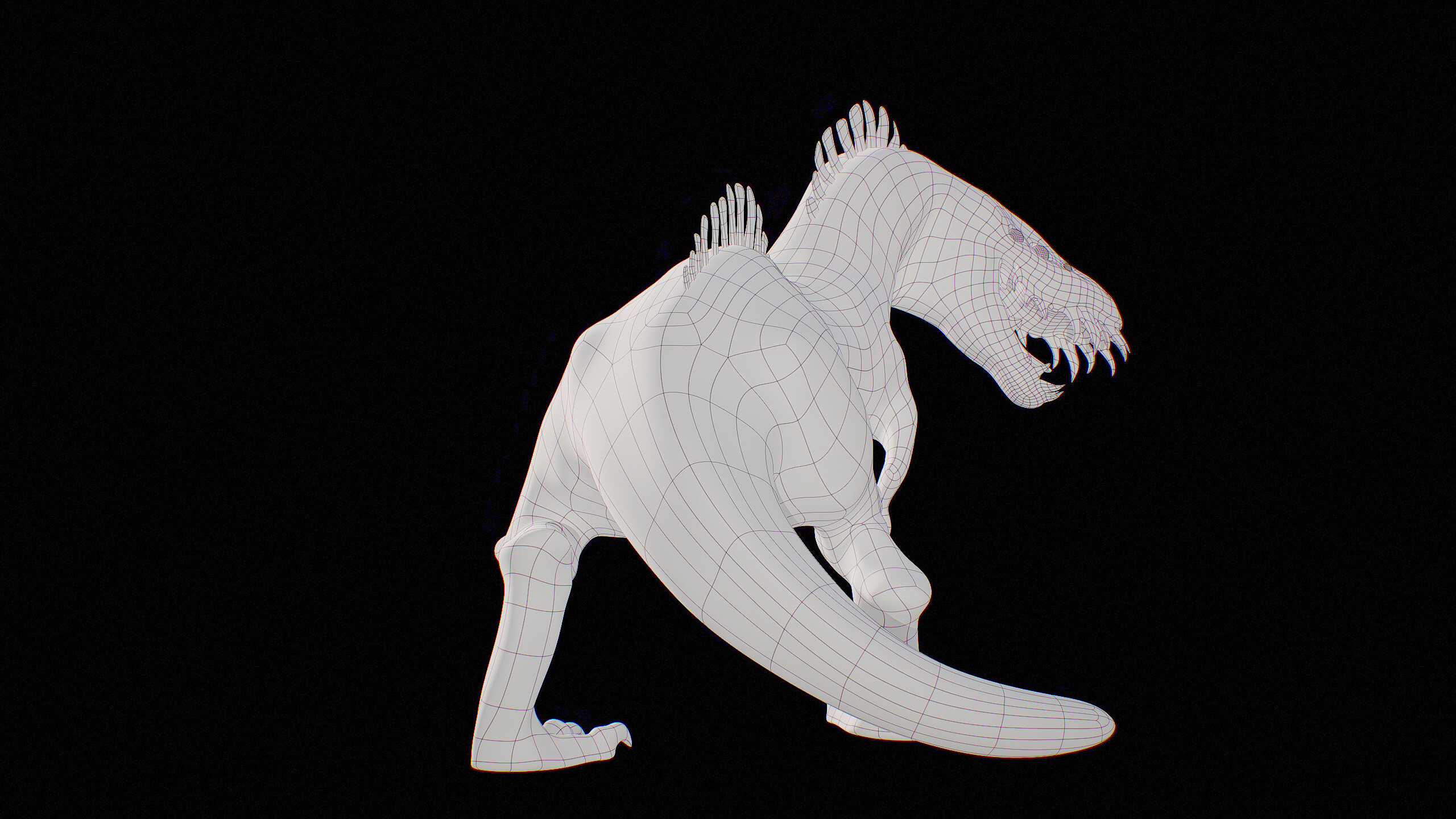 Rigged Alien Dinosaur Cartoon Game Ready - 3D Model by Locus Models