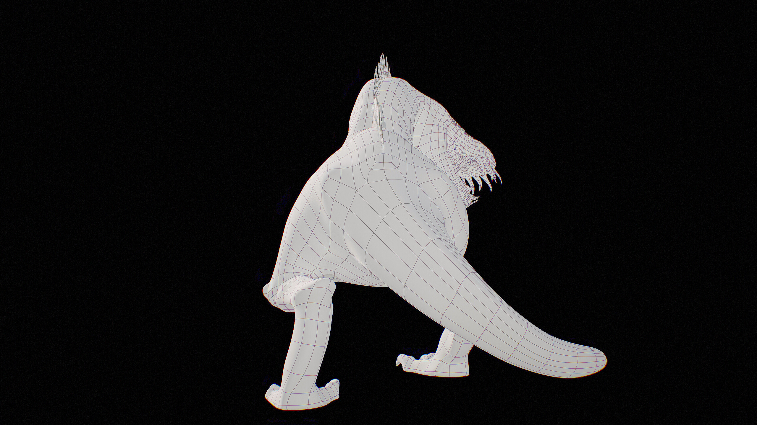 Rigged Alien Dinosaur Cartoon Game Ready - 3D Model by Locus Models