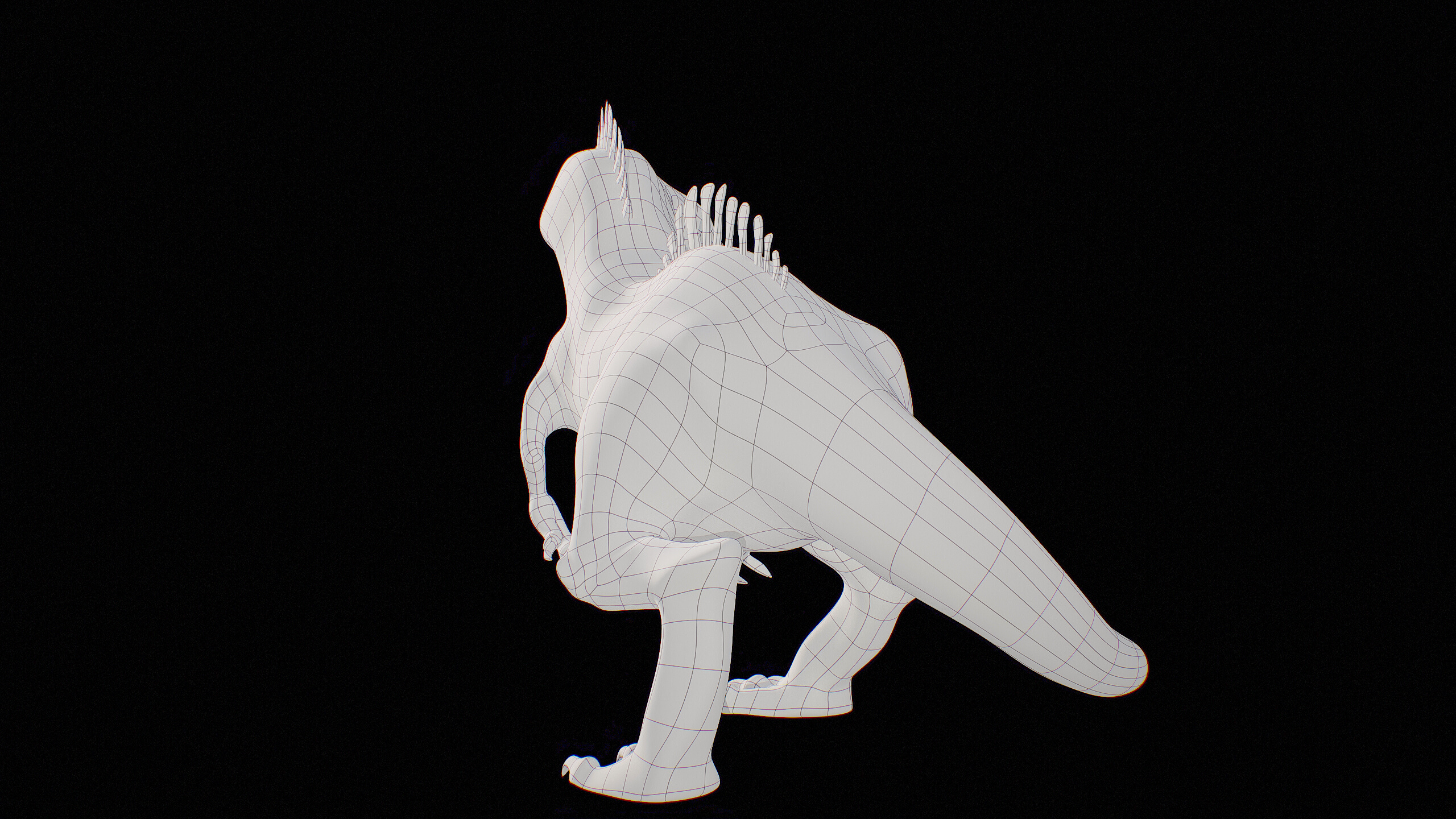 Rigged Alien Dinosaur Cartoon Game Ready - 3D Model by Locus Models