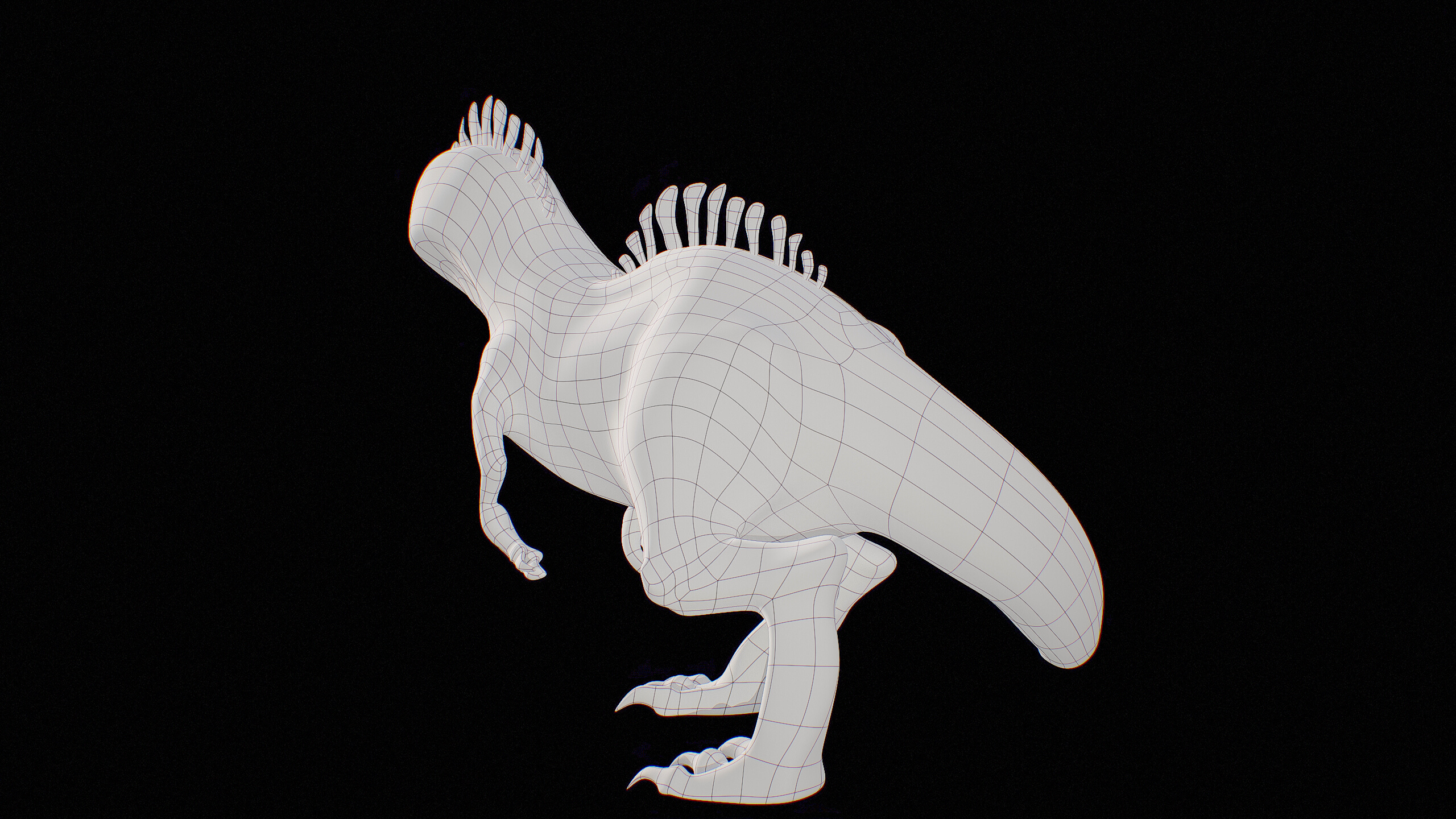 Rigged Alien Dinosaur Cartoon Game Ready - 3D Model by Locus Models
