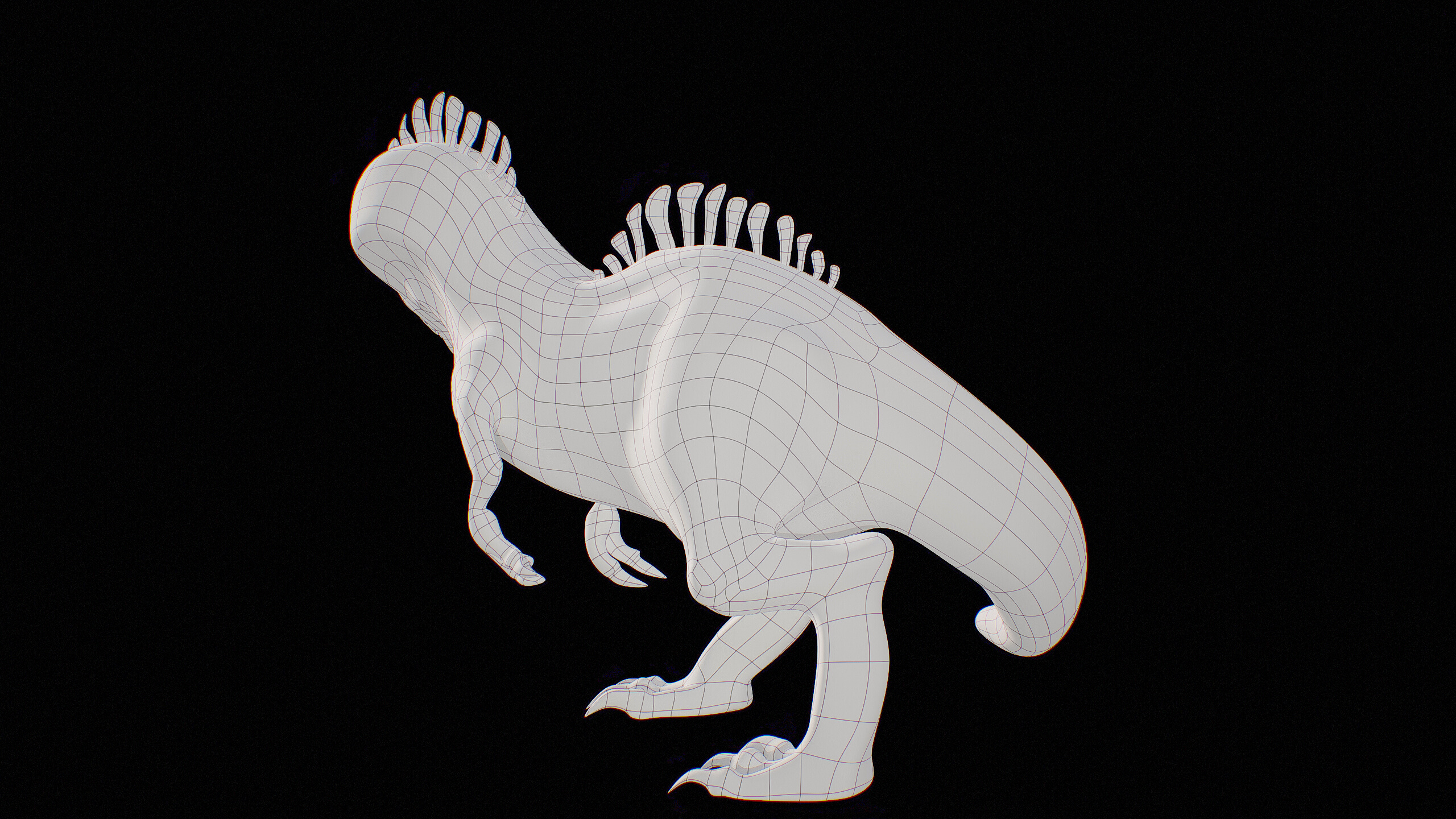 Rigged Alien Dinosaur Cartoon Game Ready - 3D Model by Locus Models