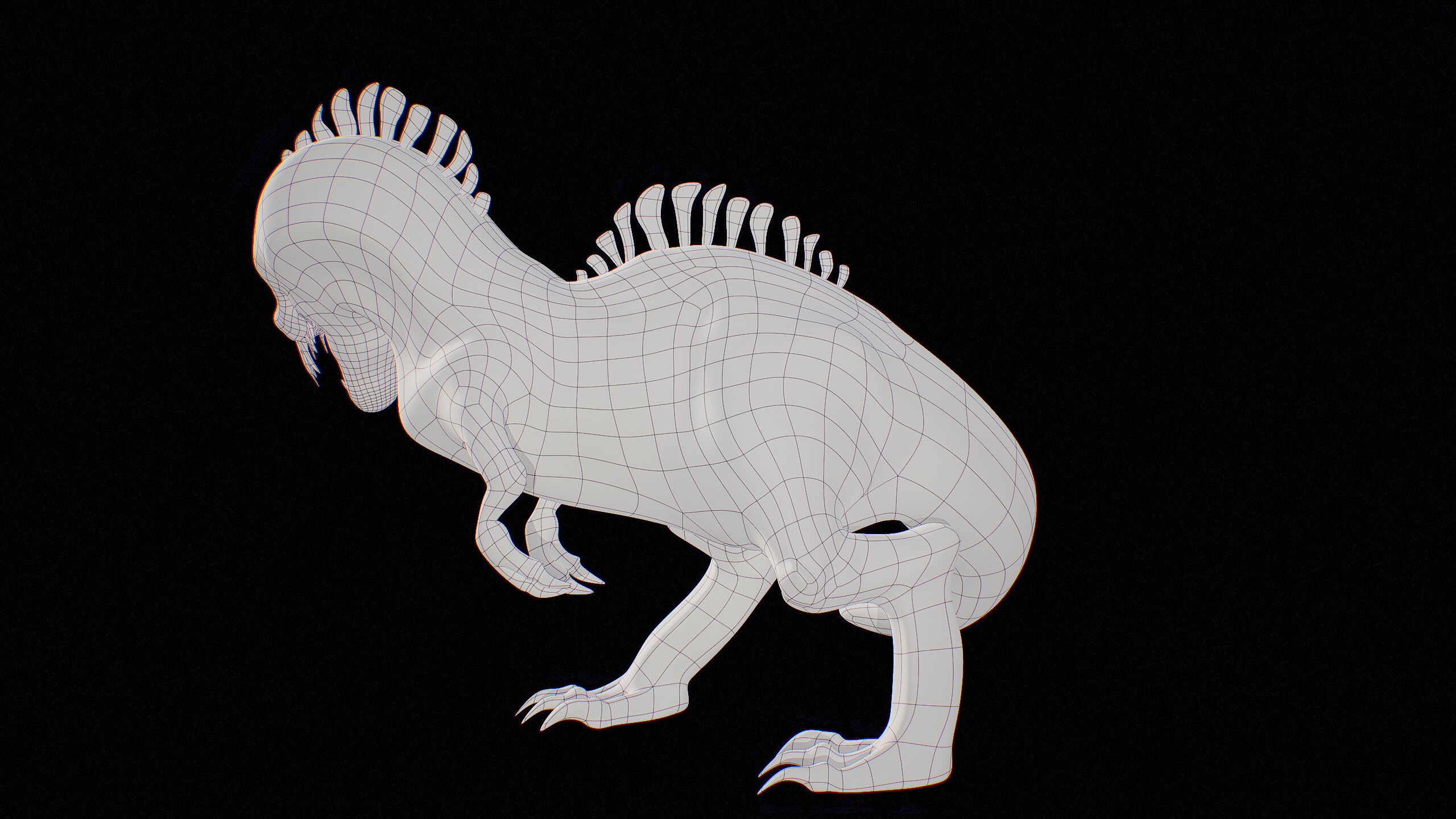 Rigged Alien Dinosaur Cartoon Game Ready - 3D Model by Locus Models