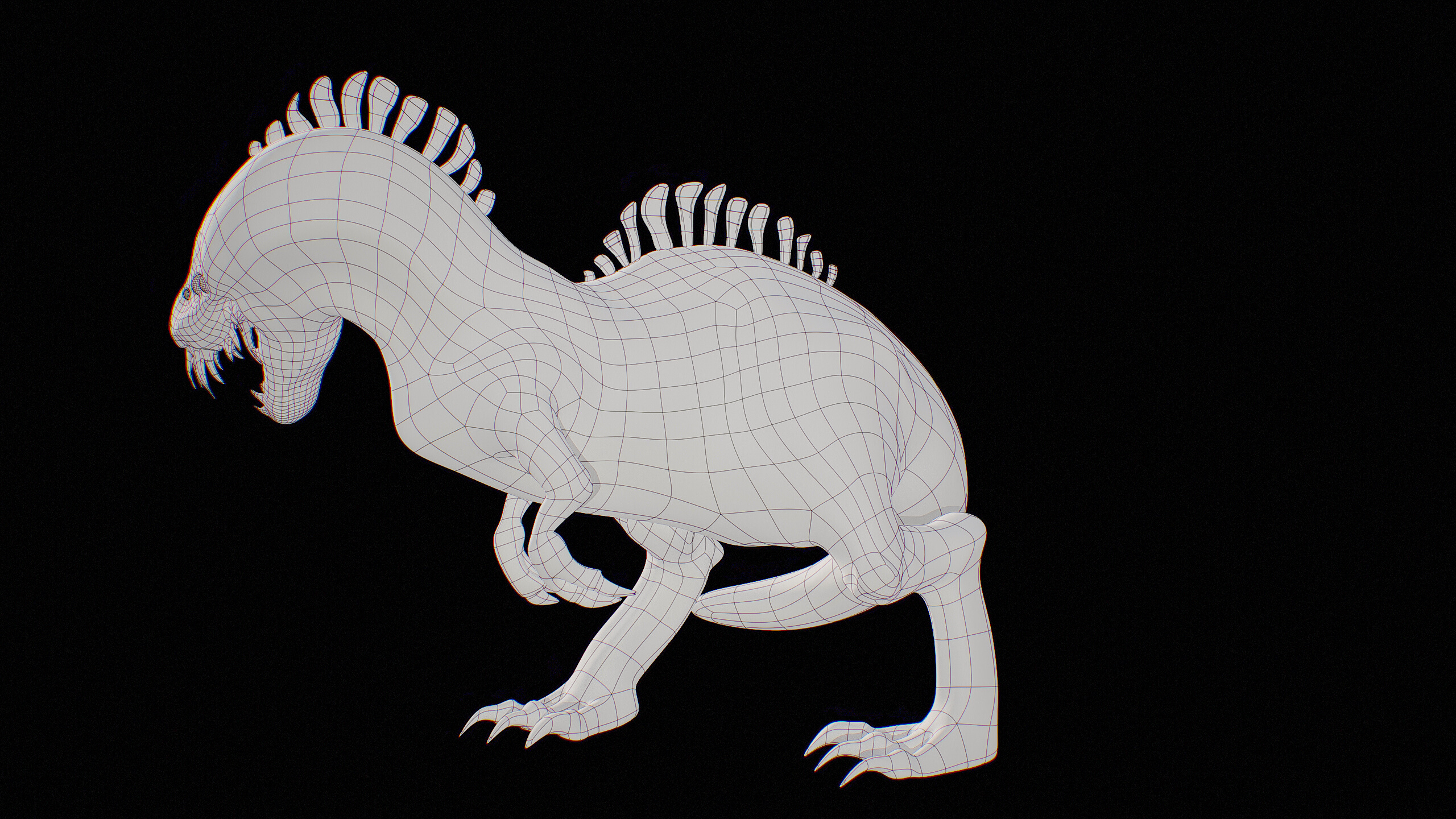 Rigged Alien Dinosaur Cartoon Game Ready - 3D Model by Locus Models