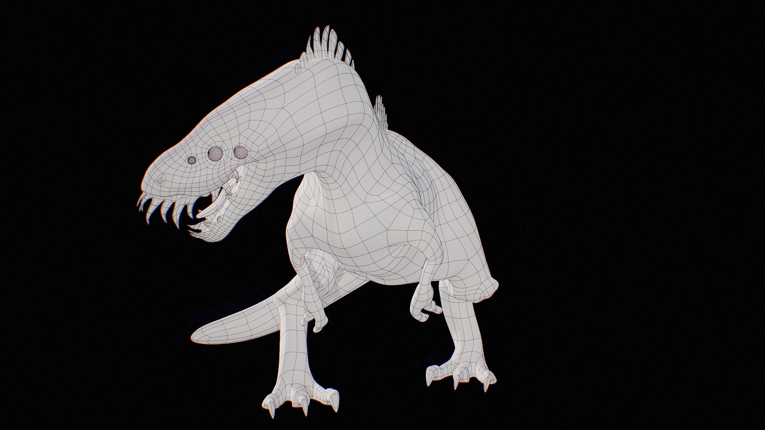 Rigged Alien Dinosaur Cartoon Game Ready - 3D Model by Locus Models