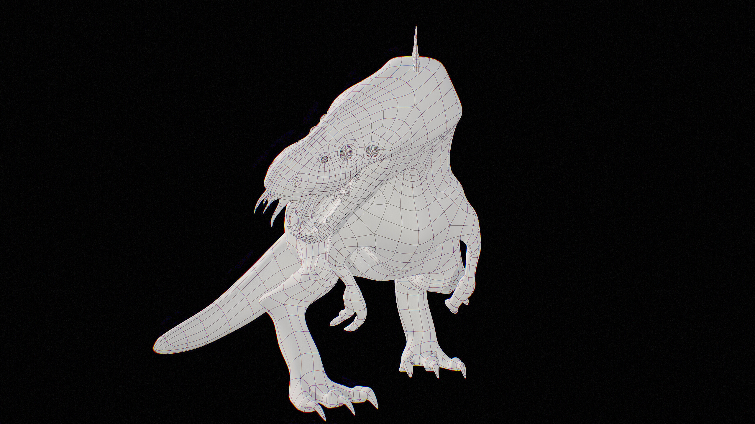 Rigged Alien Dinosaur Cartoon Game Ready - 3D Model by Locus Models