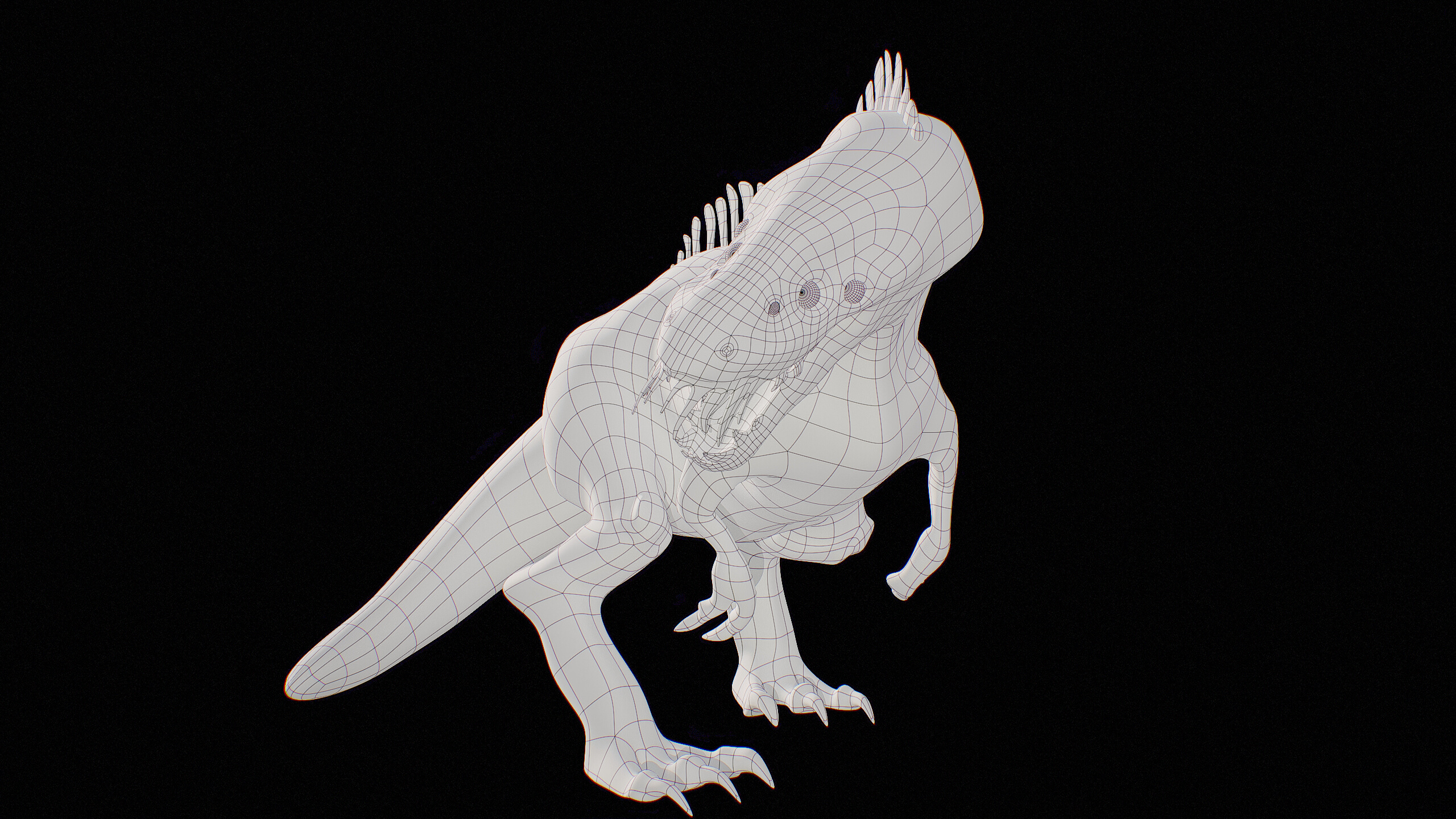 Rigged Alien Dinosaur Cartoon Game Ready - 3D Model by Locus Models