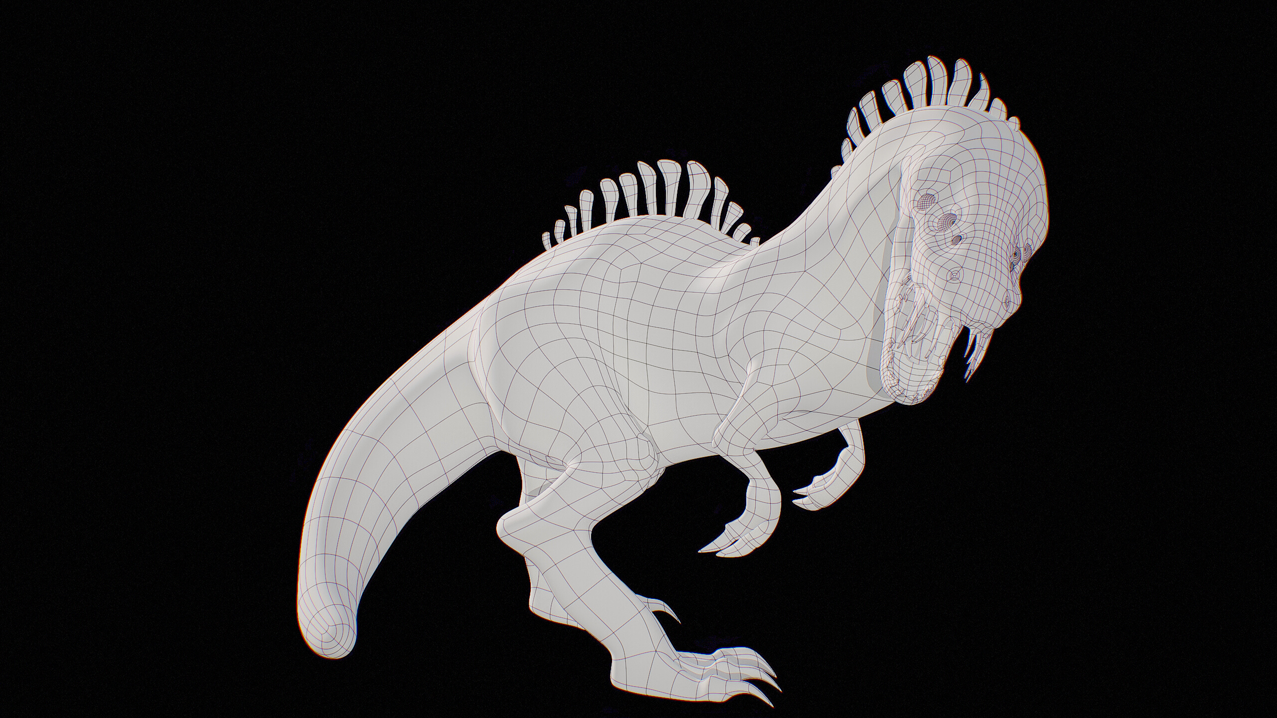 Rigged Alien Dinosaur Cartoon Game Ready - 3D Model by Locus Models