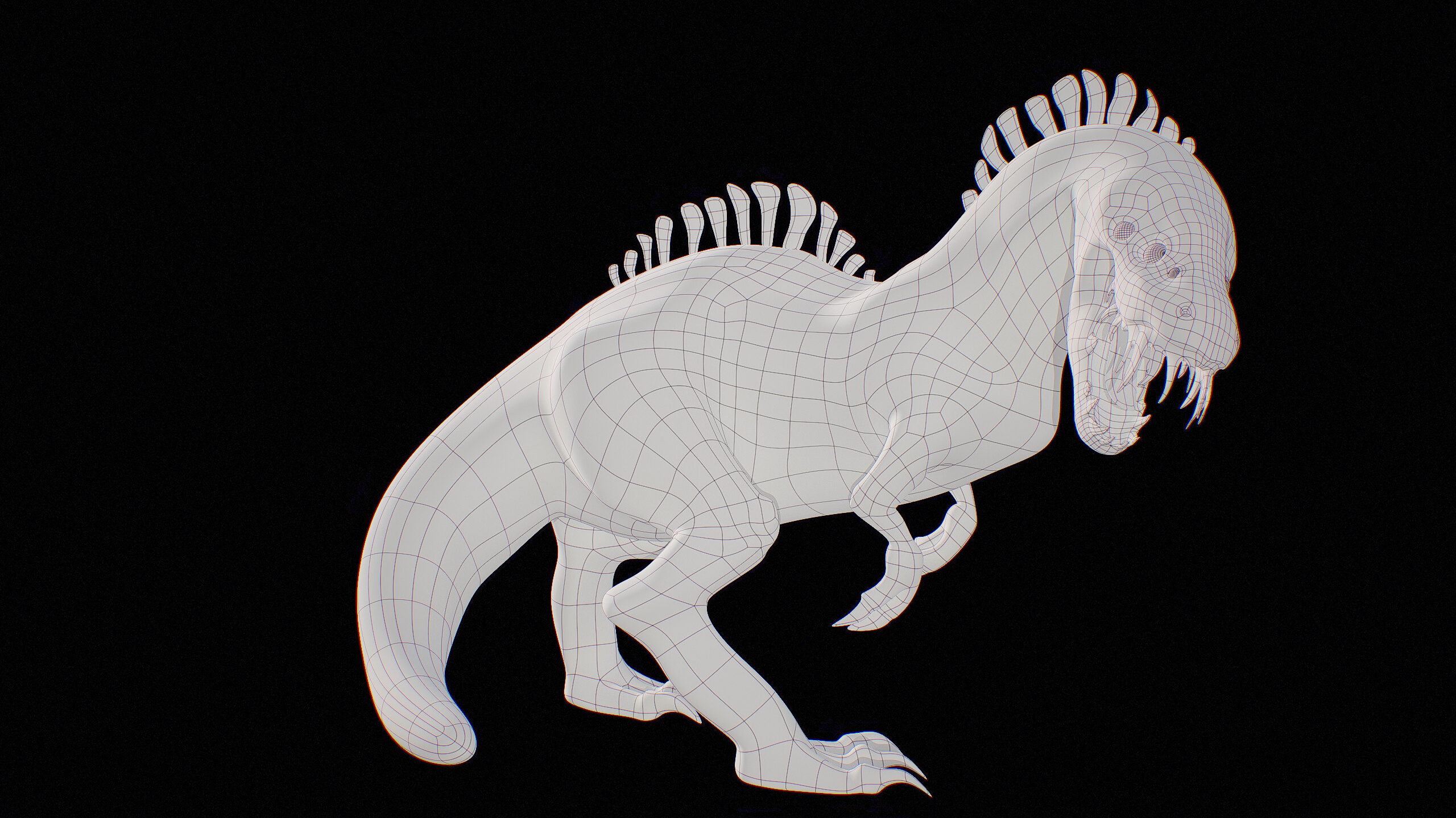 Rigged Alien Dinosaur Cartoon Game Ready - 3D Model by Locus Models