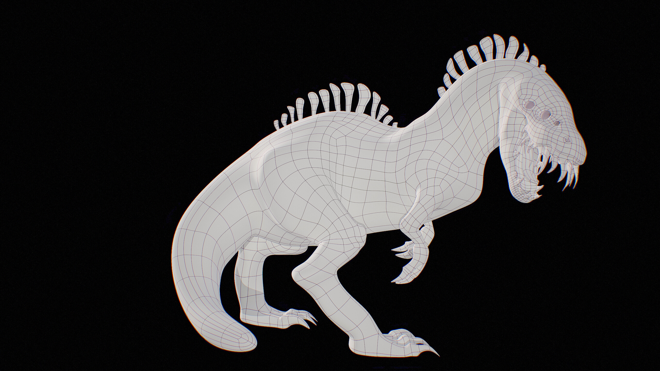 Rigged Alien Dinosaur Cartoon Game Ready - 3D Model by Locus Models