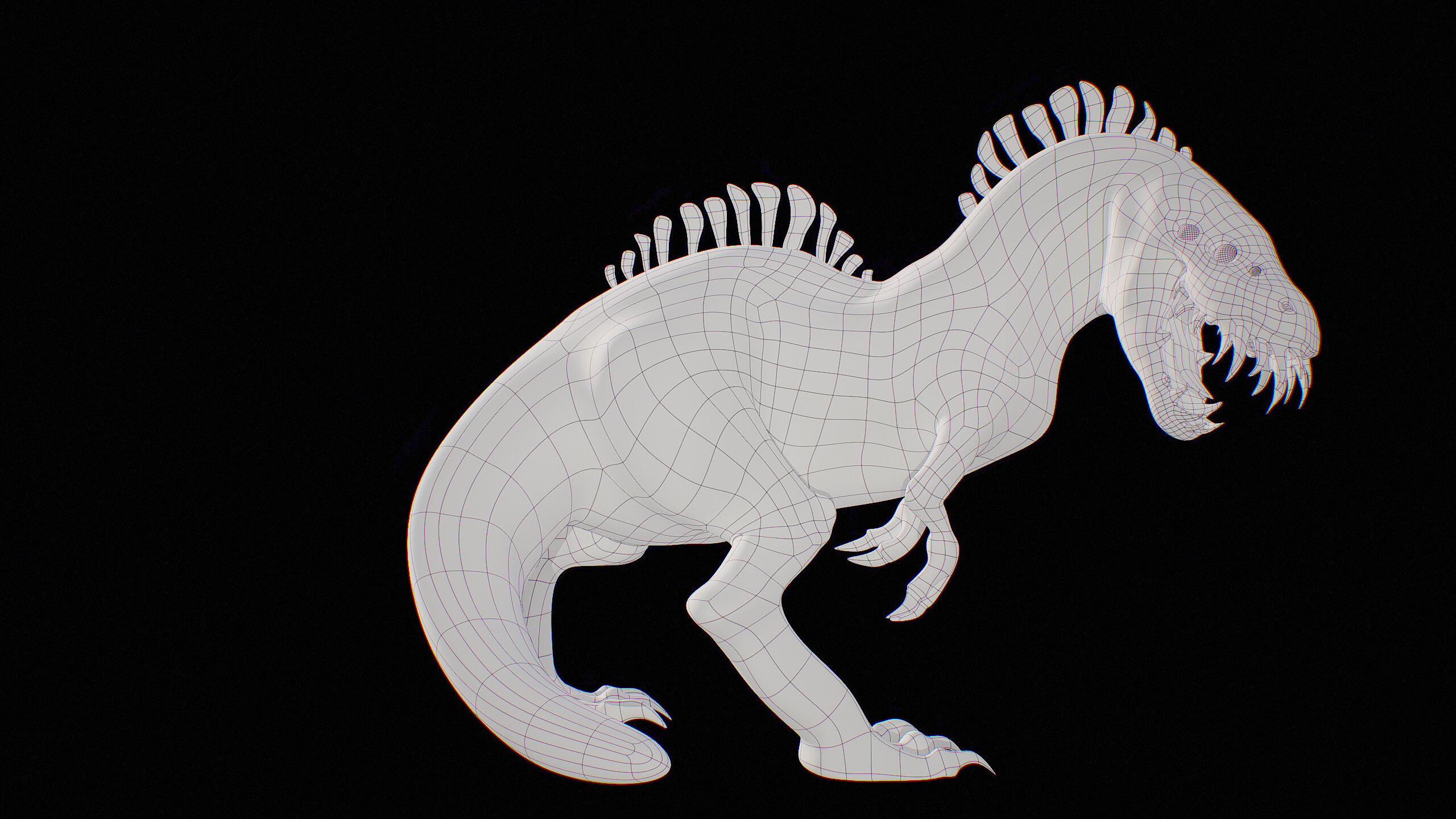 Rigged Alien Dinosaur Cartoon Game Ready - 3D Model by Locus Models