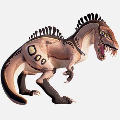 Rigged Alien Dinosaur Cartoon Game Ready - 3D Model by Locus Models