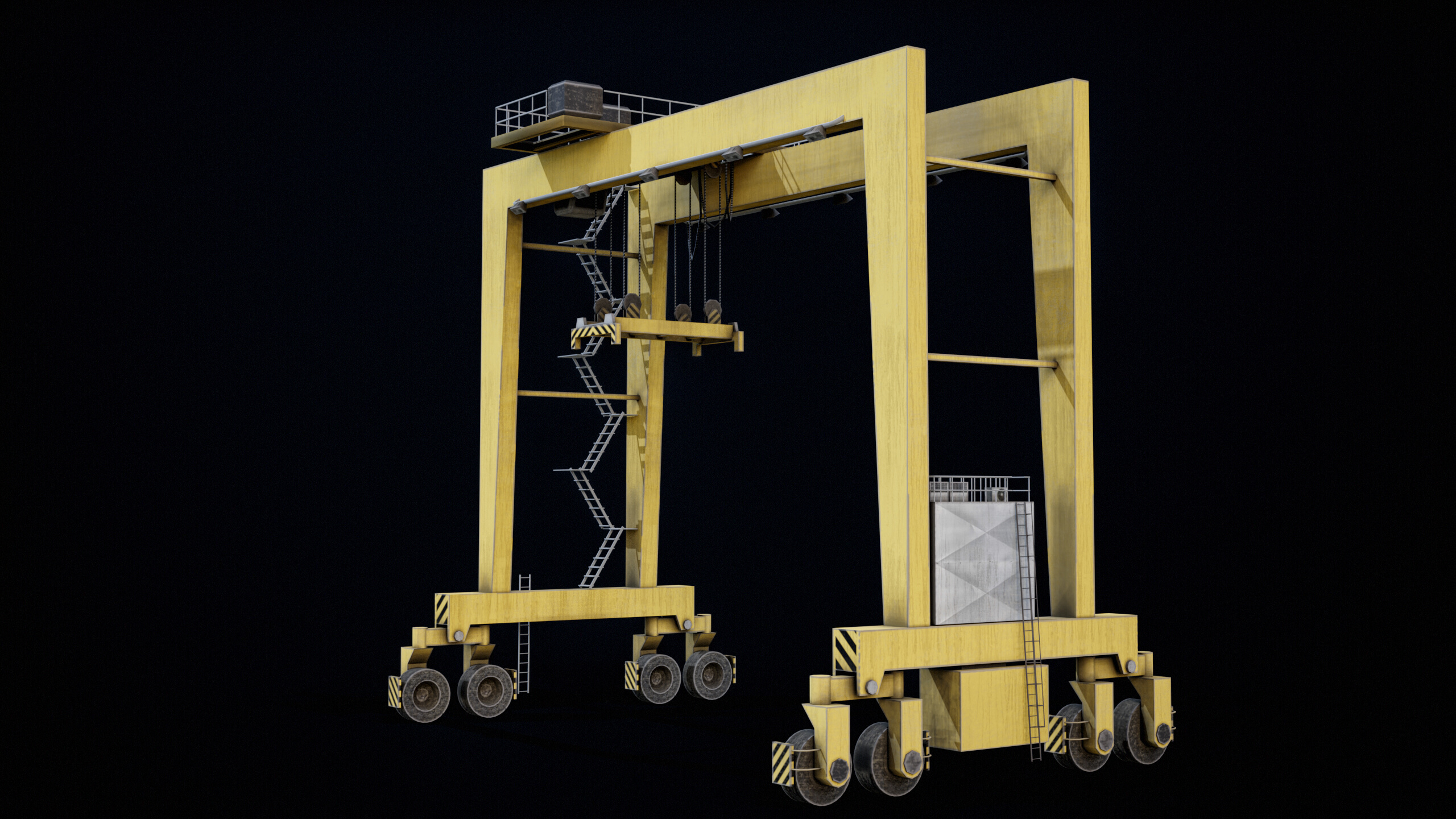 RTG Port Crane Game Ready PBR - 3D Model by Locus Models