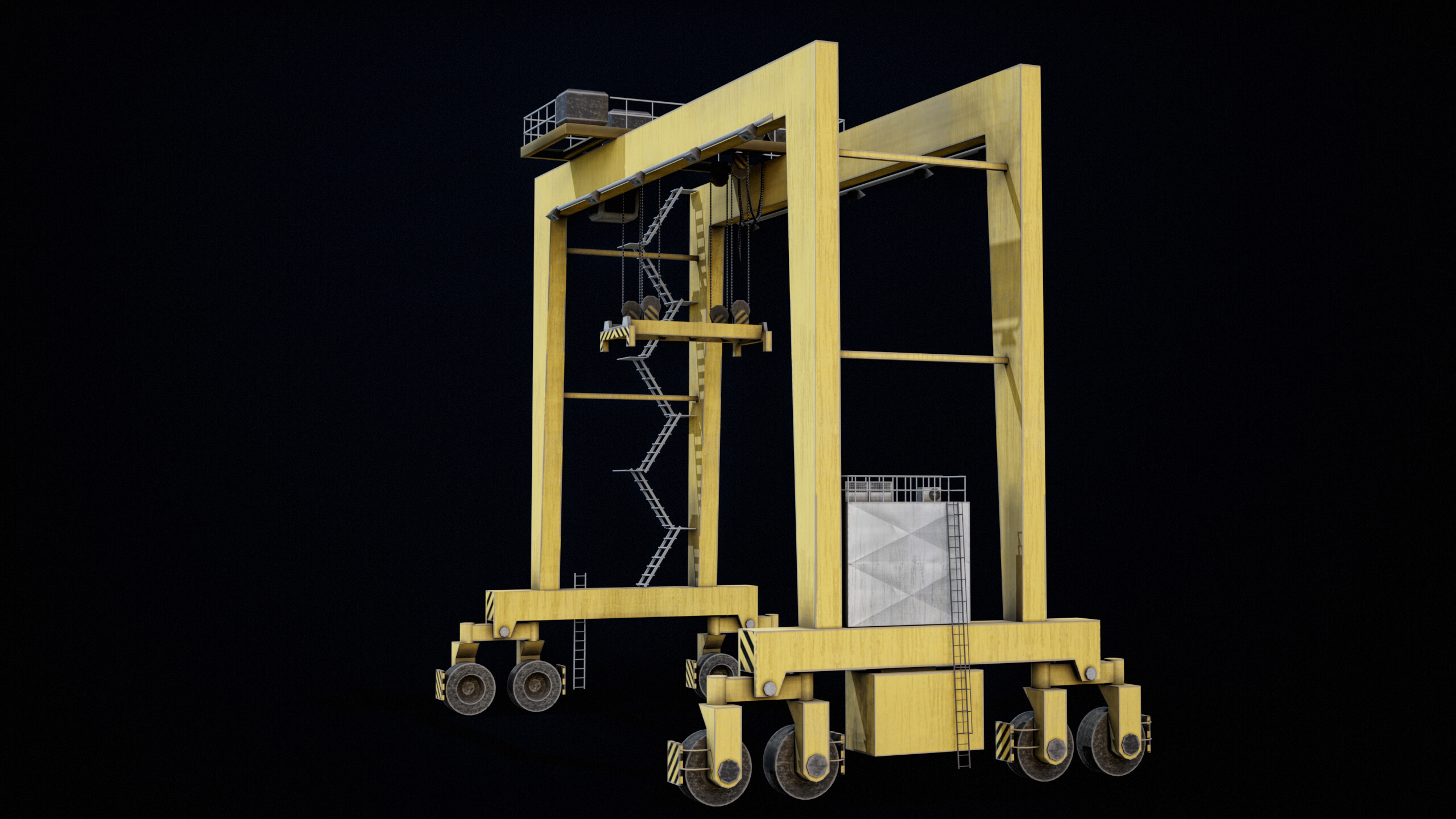 RTG Port Crane Game Ready PBR - 3D Model by Locus Models
