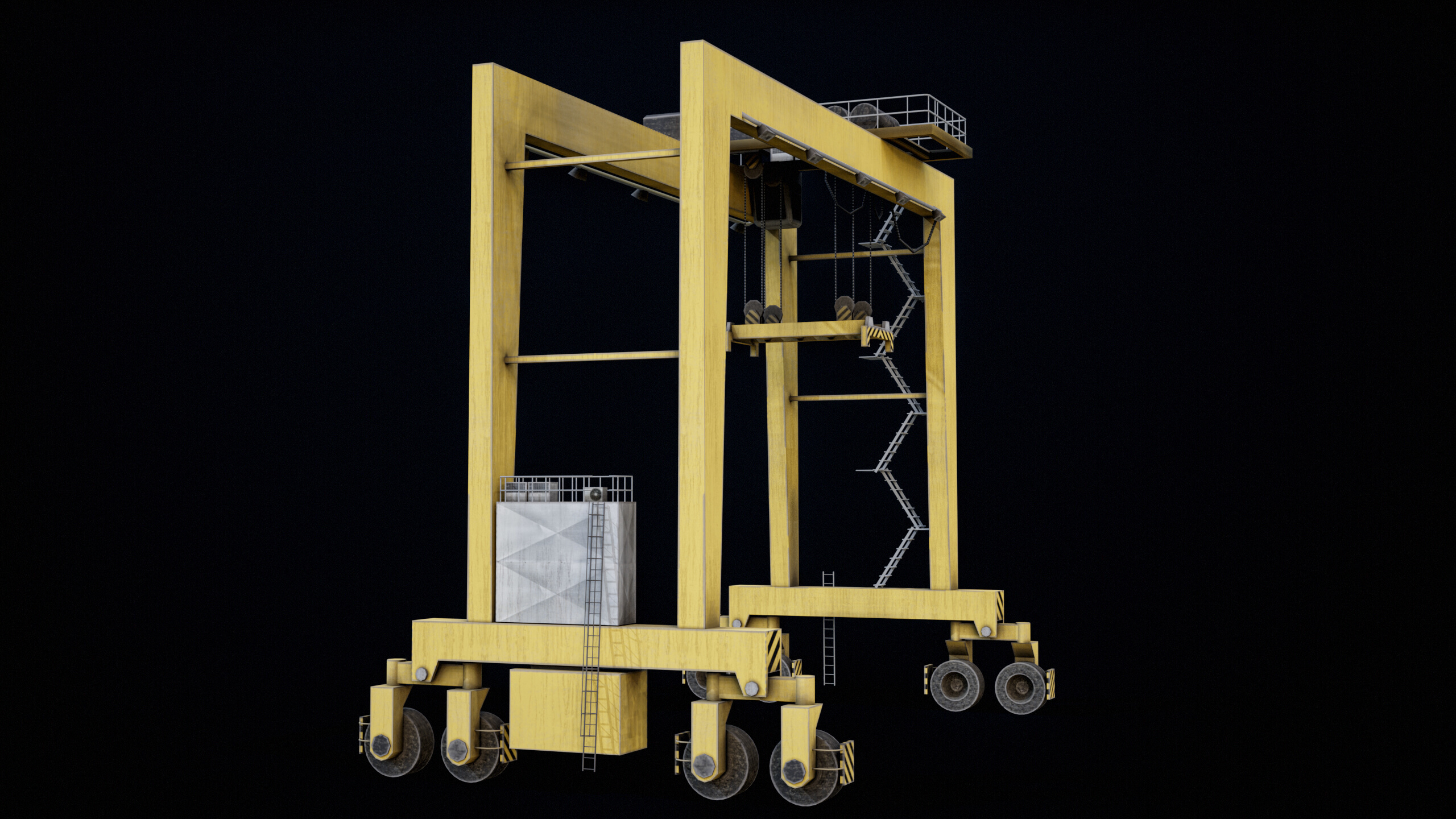 RTG Port Crane Game Ready PBR - 3D Model by Locus Models