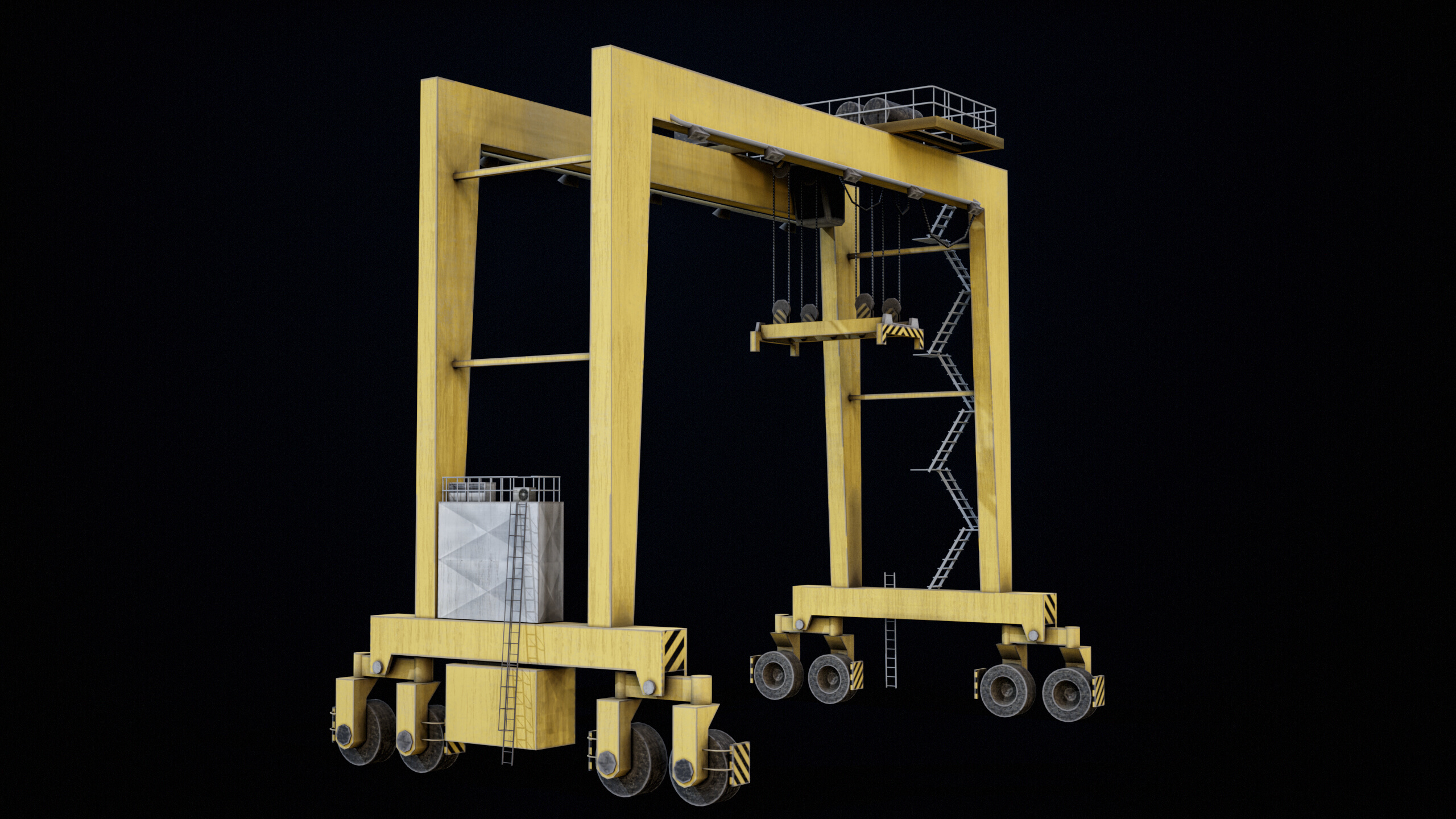 RTG Port Crane Game Ready PBR - 3D Model by Locus Models