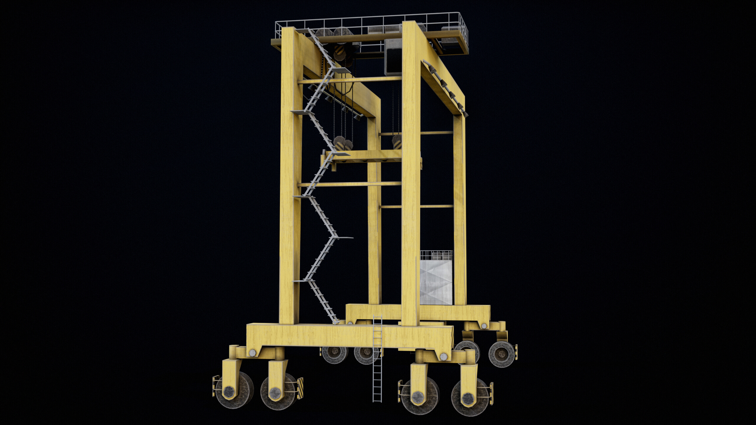 RTG Port Crane Game Ready PBR - 3D Model by Locus Models